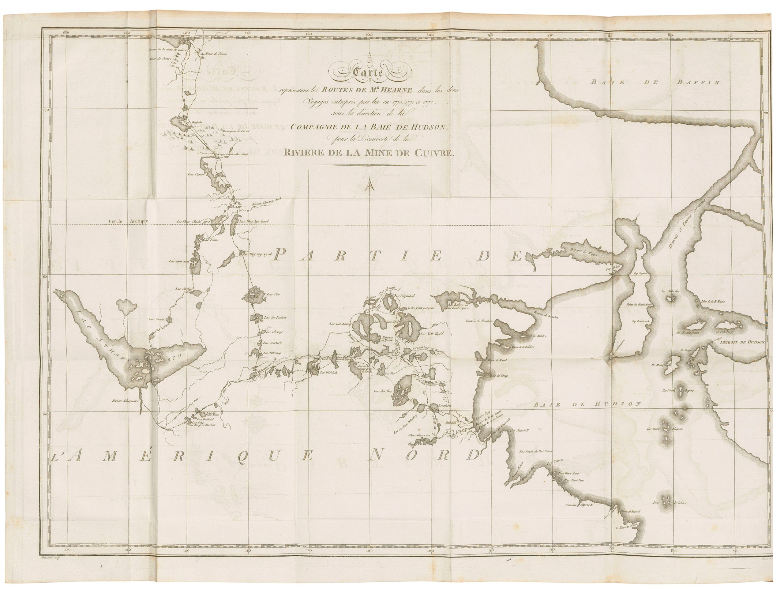 HEARNE, Samuel (1745-1792). Voyage de Samuel Hearne, du Fort du Prince ...