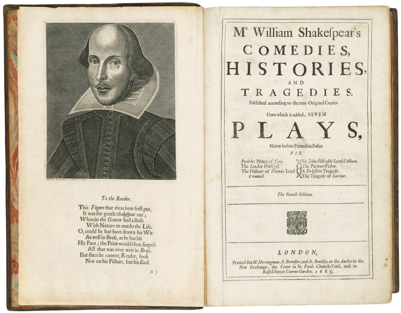 SHAKESPEARE, William (1564-1616). Comedies, Histories, and Tragedies ...
