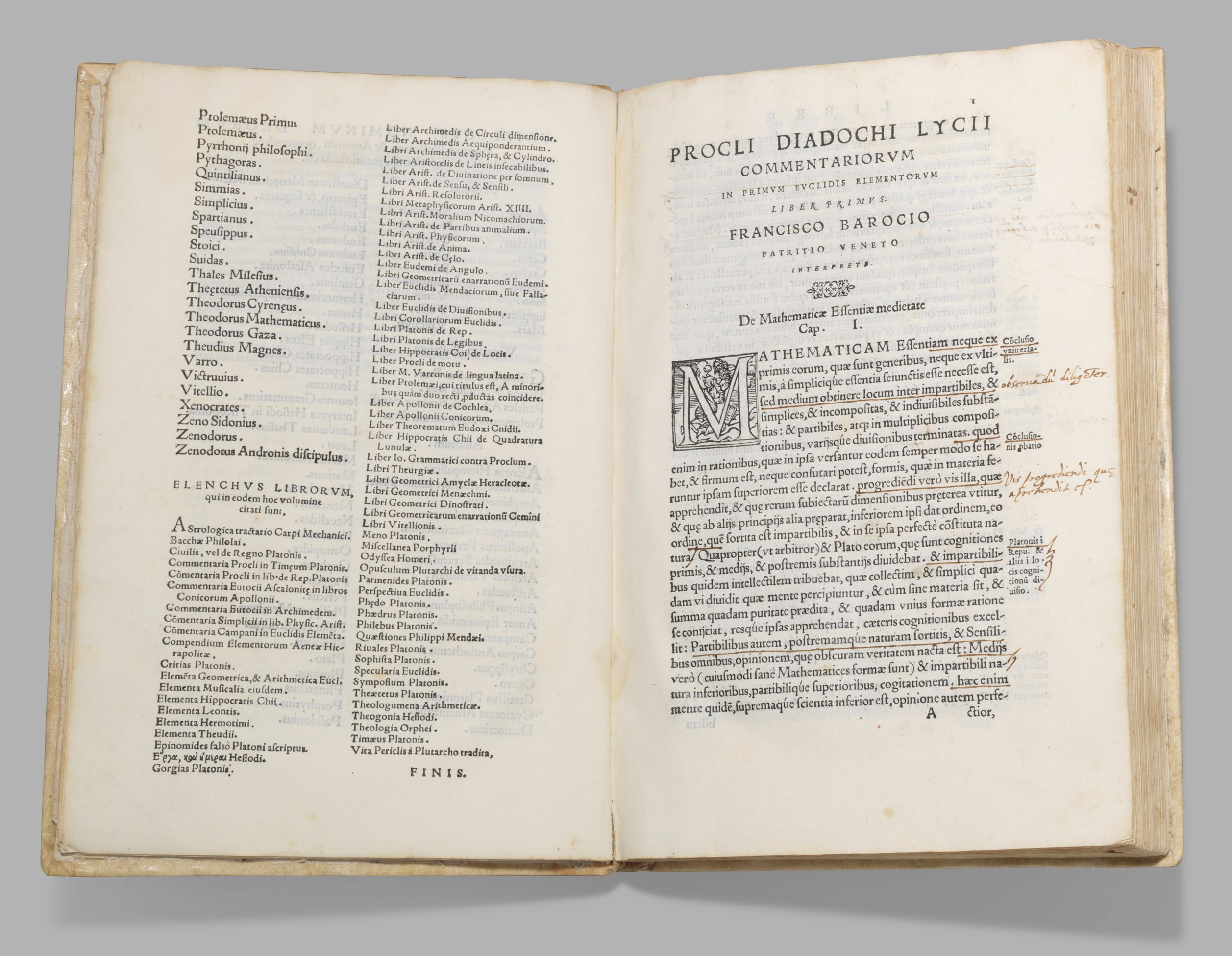[EUCLID]. PROCLUS DIADOCHUS (412-485). In primum Euclidis elementorum ...
