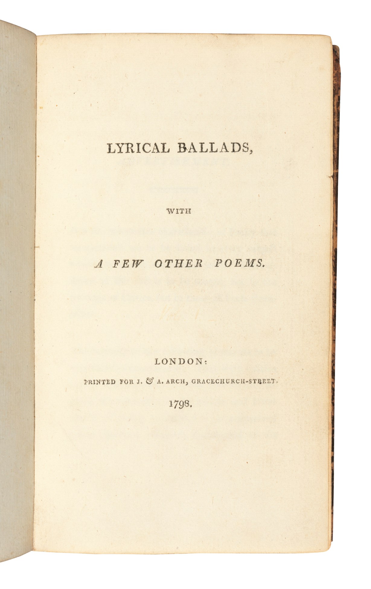 [WORDSWORTH, William (1770-1850) and Samuel Taylor COLERIDGE (1772-1834 ...