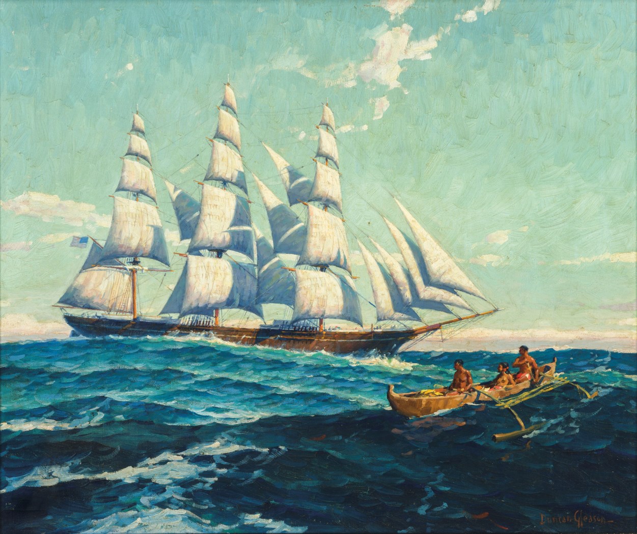 Joe Duncan Gleason (1881-1959), Tropical Waters – An Arbuckle sugar ...