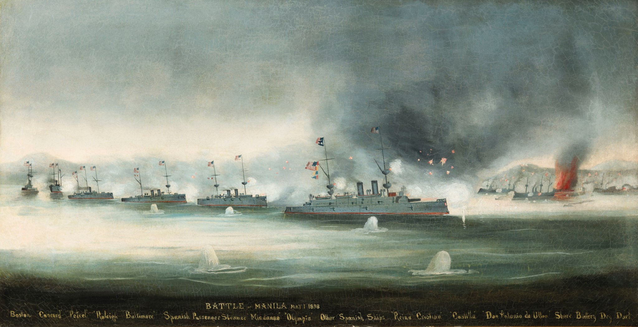 Chinese School, Circa 1898, The Battle of Manila Bay, 1 May 1898 ...