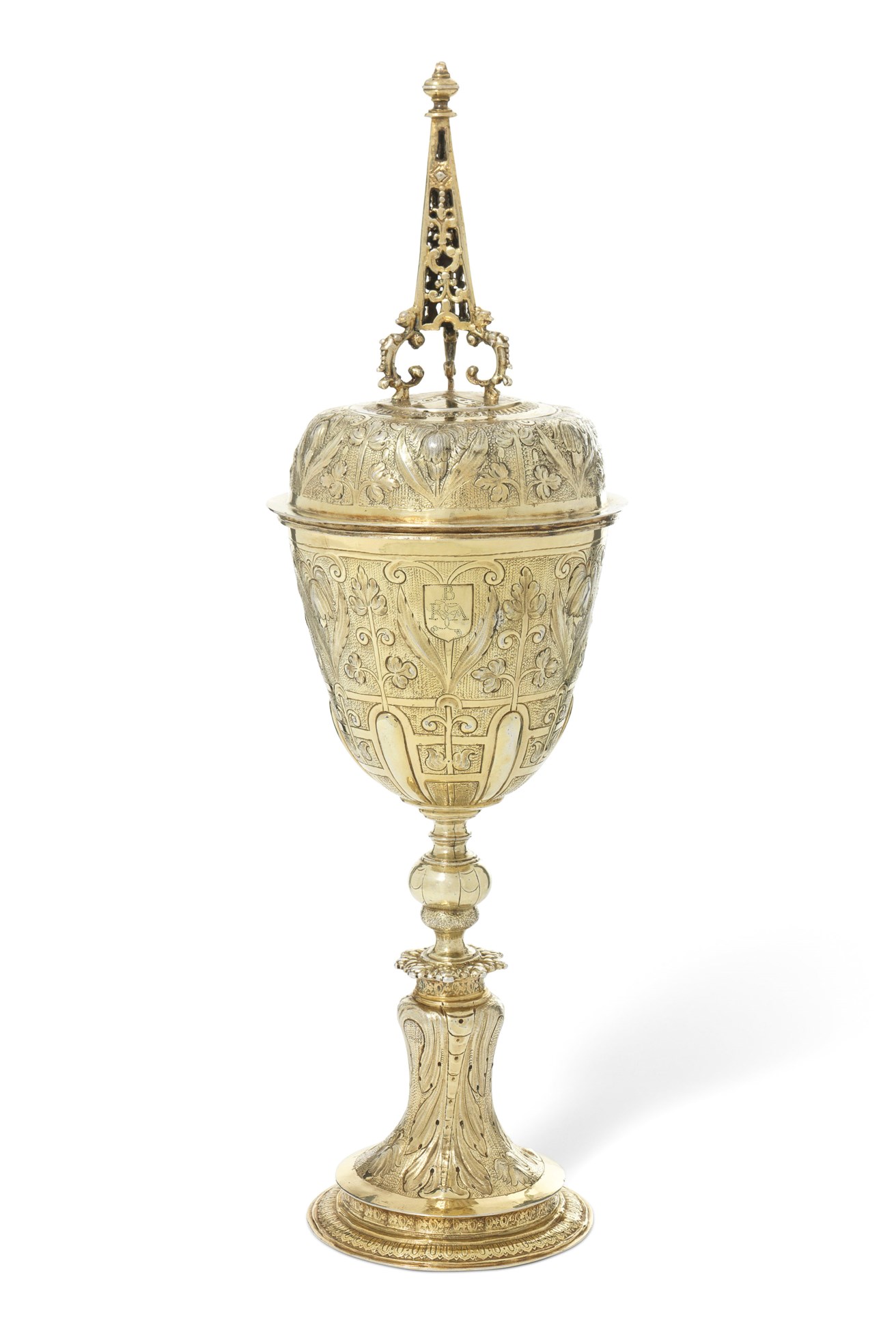 A JAMES I SILVER-GILT STEEPLE CUP, LONDON, 1611, MAKER'S MARK TF IN ...