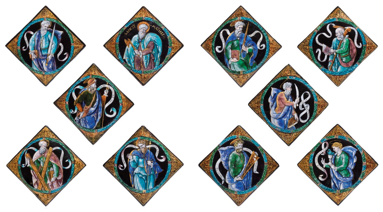 LEONARD LIMOSIN (CIRCA 1505-1575/1577), CIRCA 1540, A SET OF TEN ...