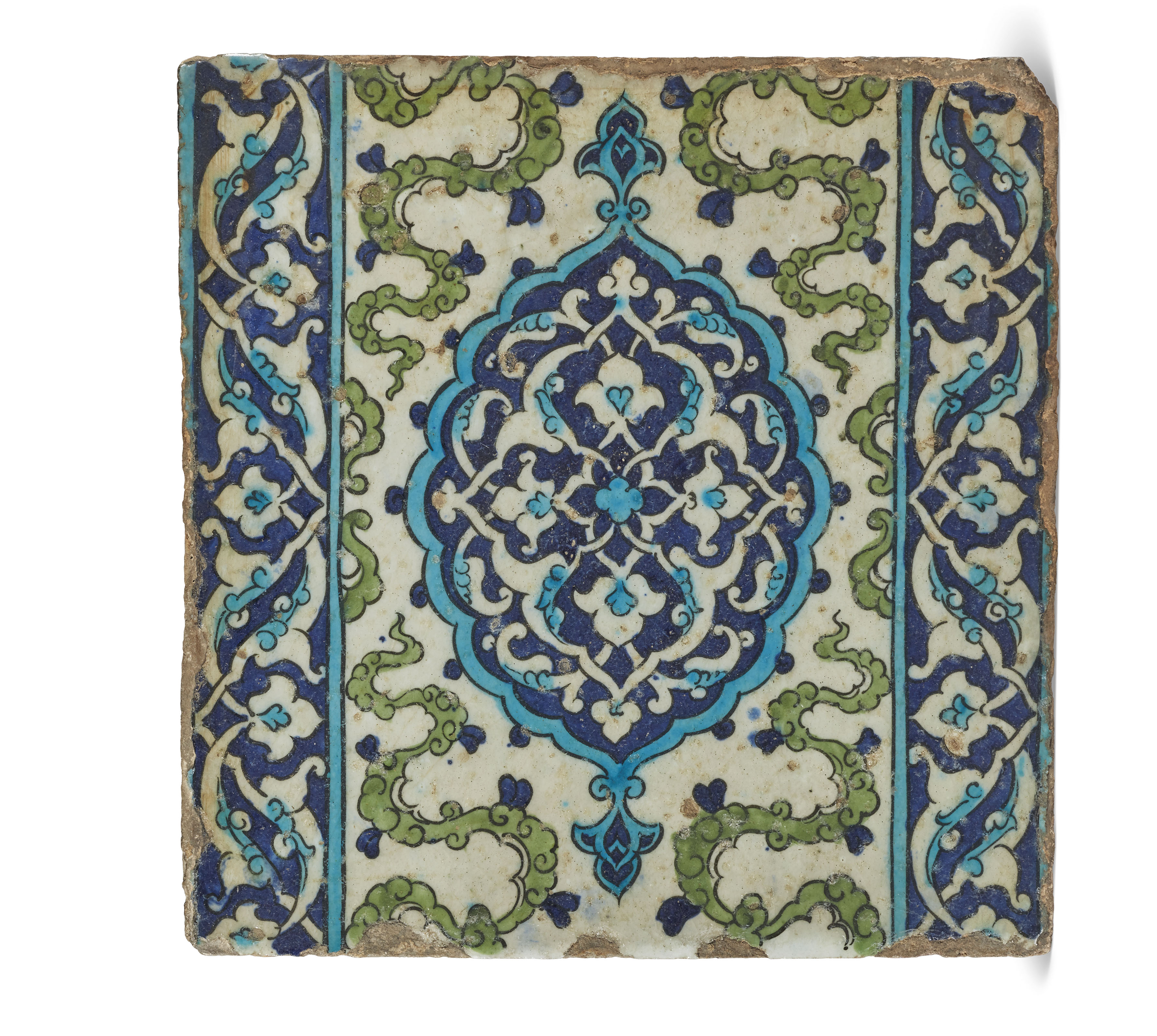 A DAMASCUS POTTERY TILE