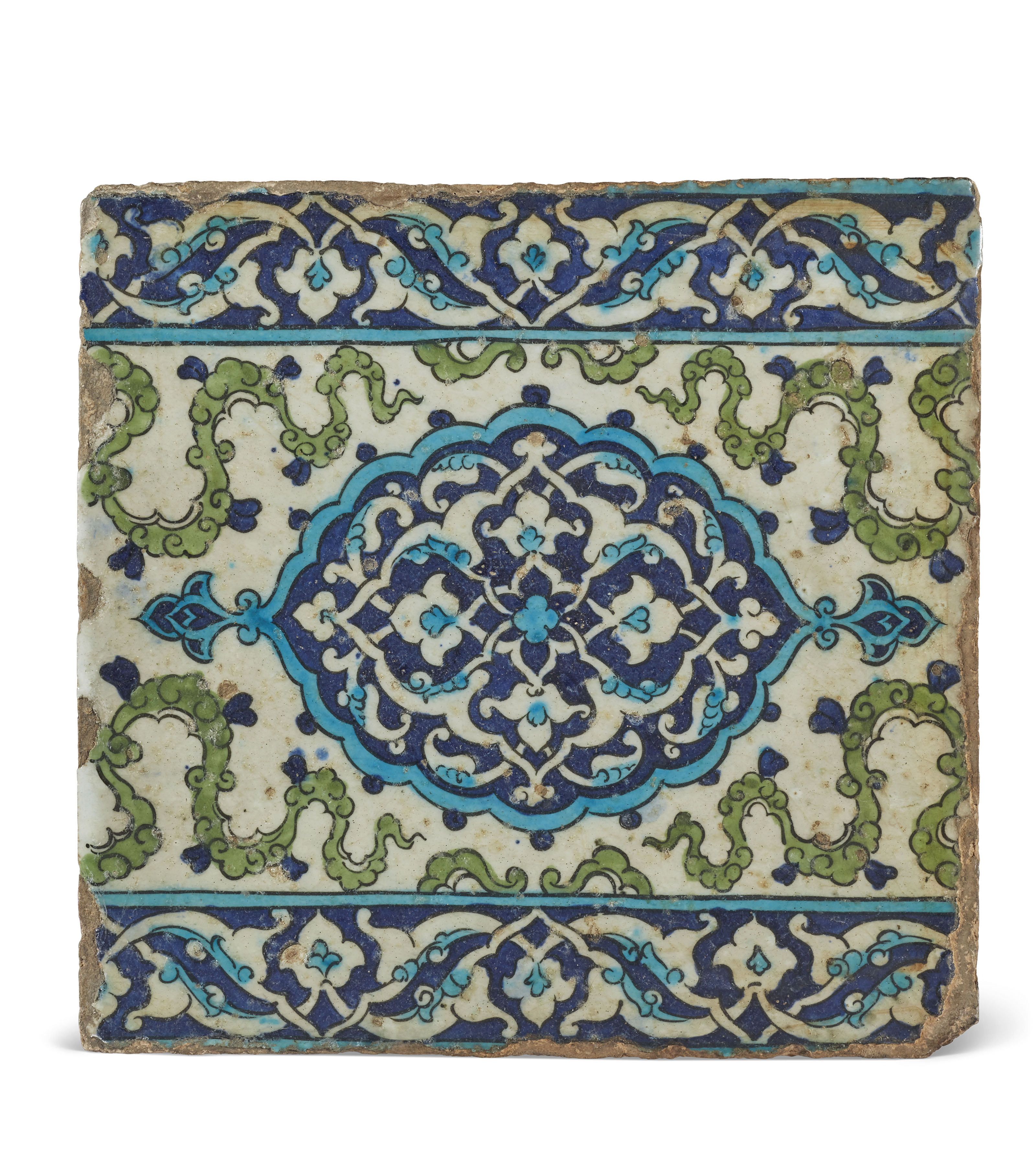 A DAMASCUS POTTERY TILE