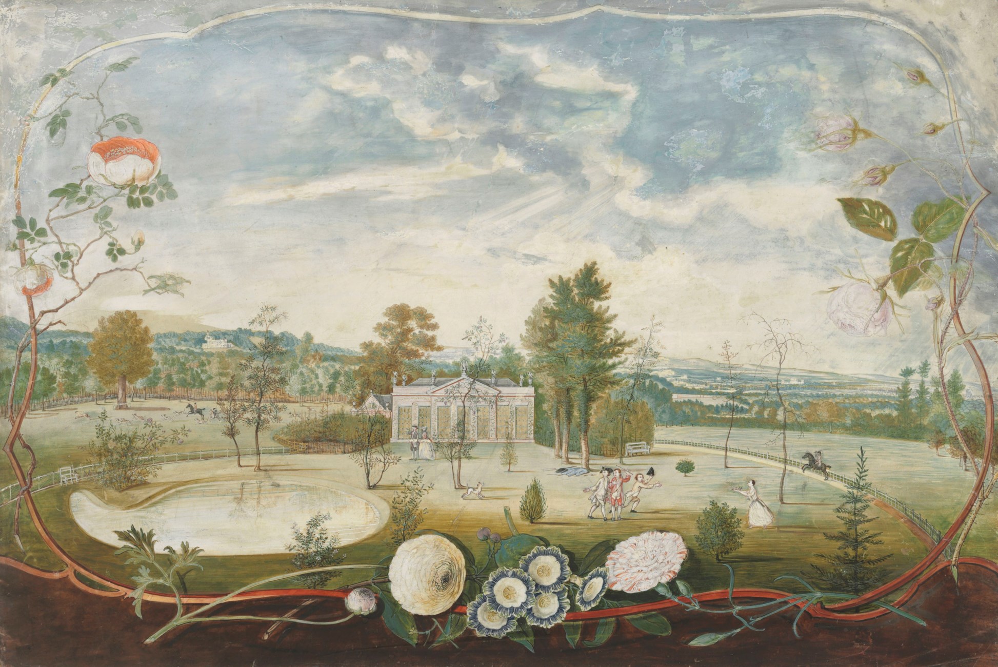 Thomas Robins, the elder (1716-1770), The greenhouse at Woodside House ...