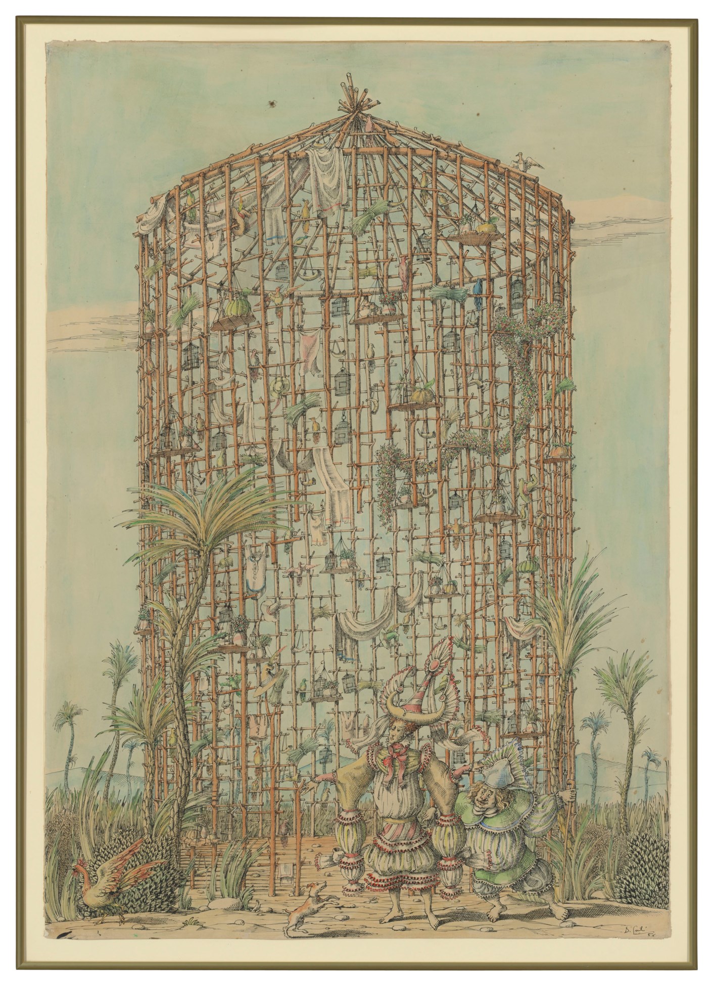 Domenico Gnoli (1933-1970), The Cage | Christie's