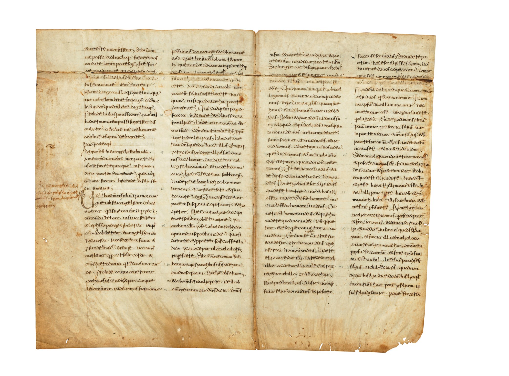 ST AUGUSTINE, Tractatus in Iohannem, in Latin, manuscript on vellum ...