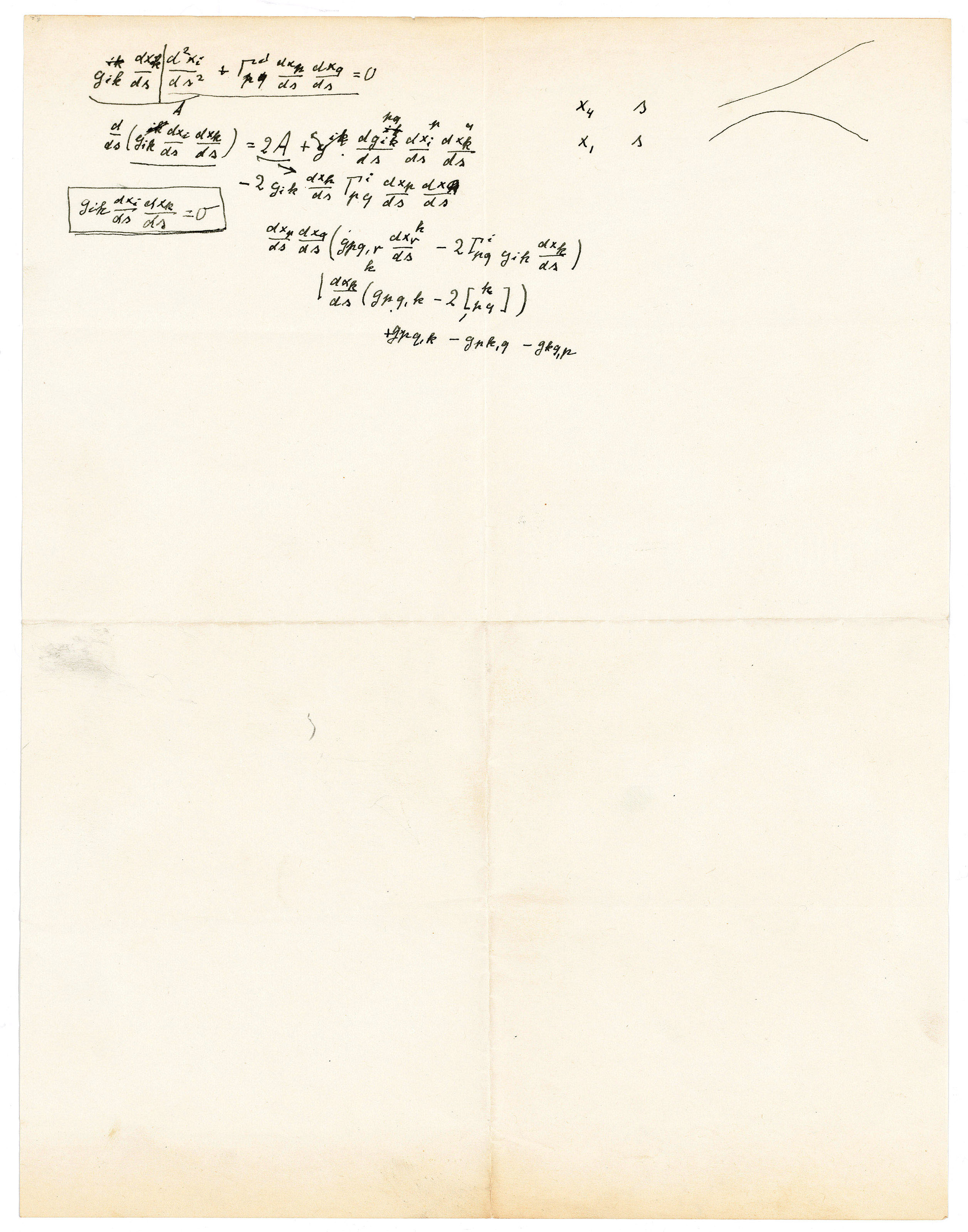 Equations in unified field theory, Albert Einstein. 1948-49 | Christie’s