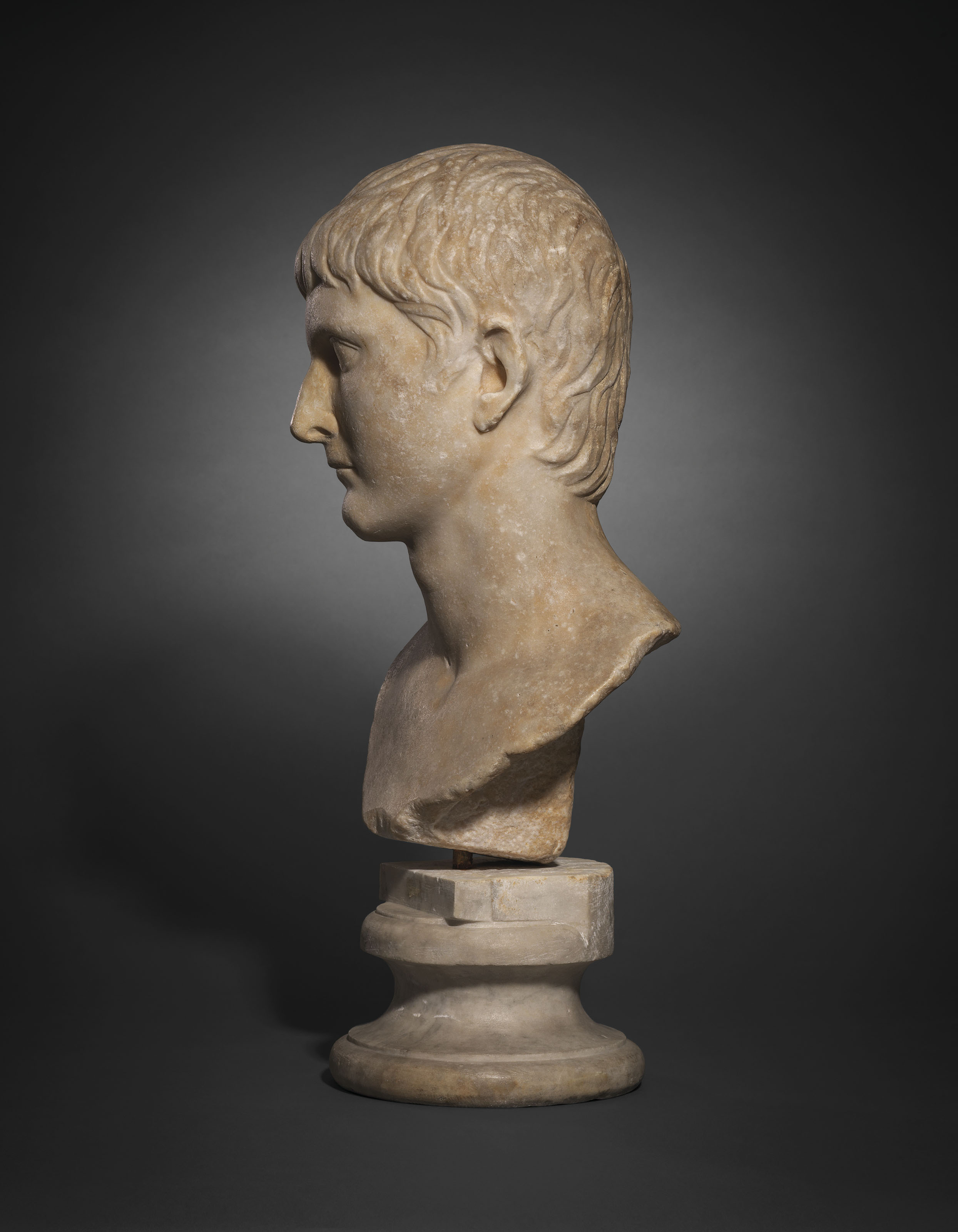 A ROMAN MARBLE PORTRAIT BUST OF GERMANICUS