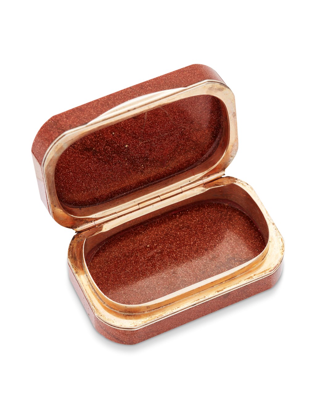 AN ITALIAN SILVER-GILT MOUNTED HARDSTONE SNUFF-BOX SET WITH A ...