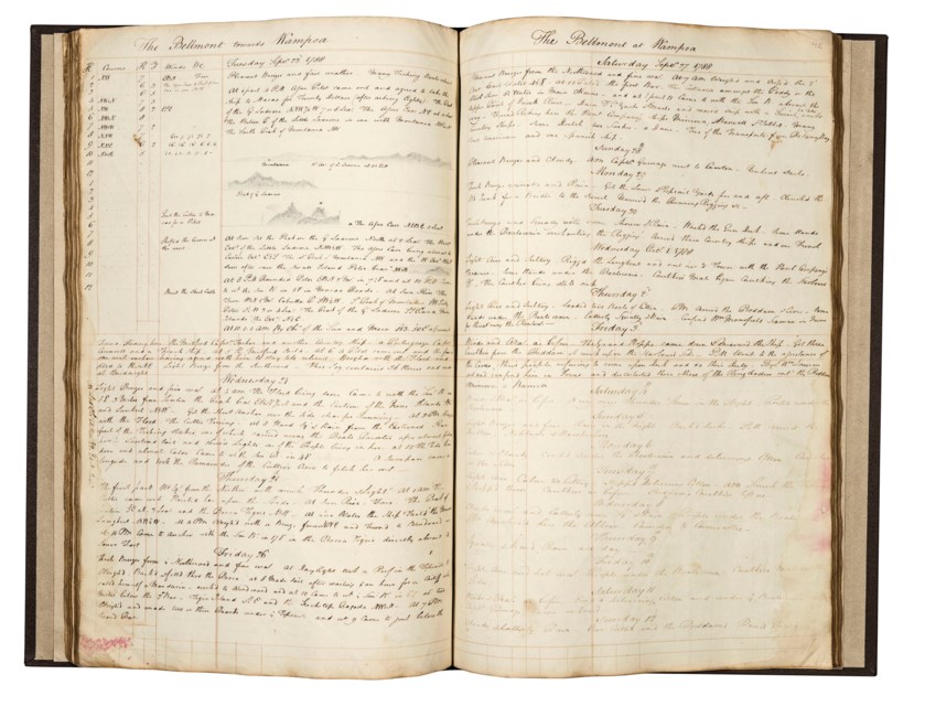 SHIPS’ LOGS. Manuscript log of the East India Company ship Bellmont ...
