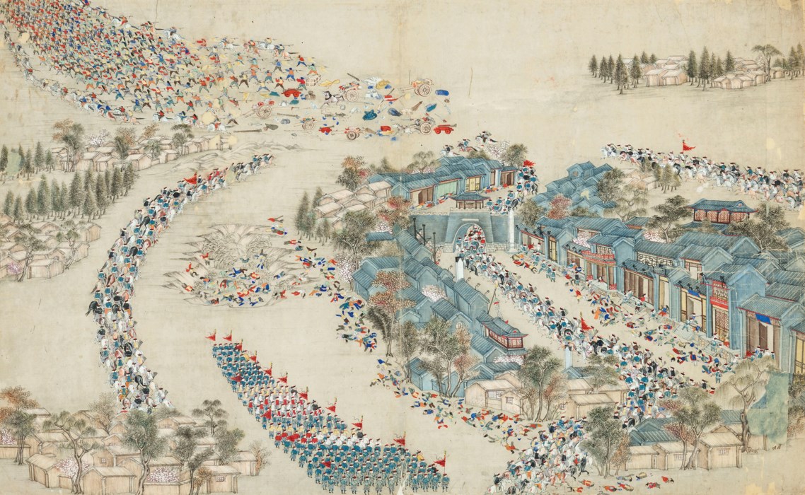Chinese School, after 1864, The Taiping Rebellion – a set of ten battle ...
