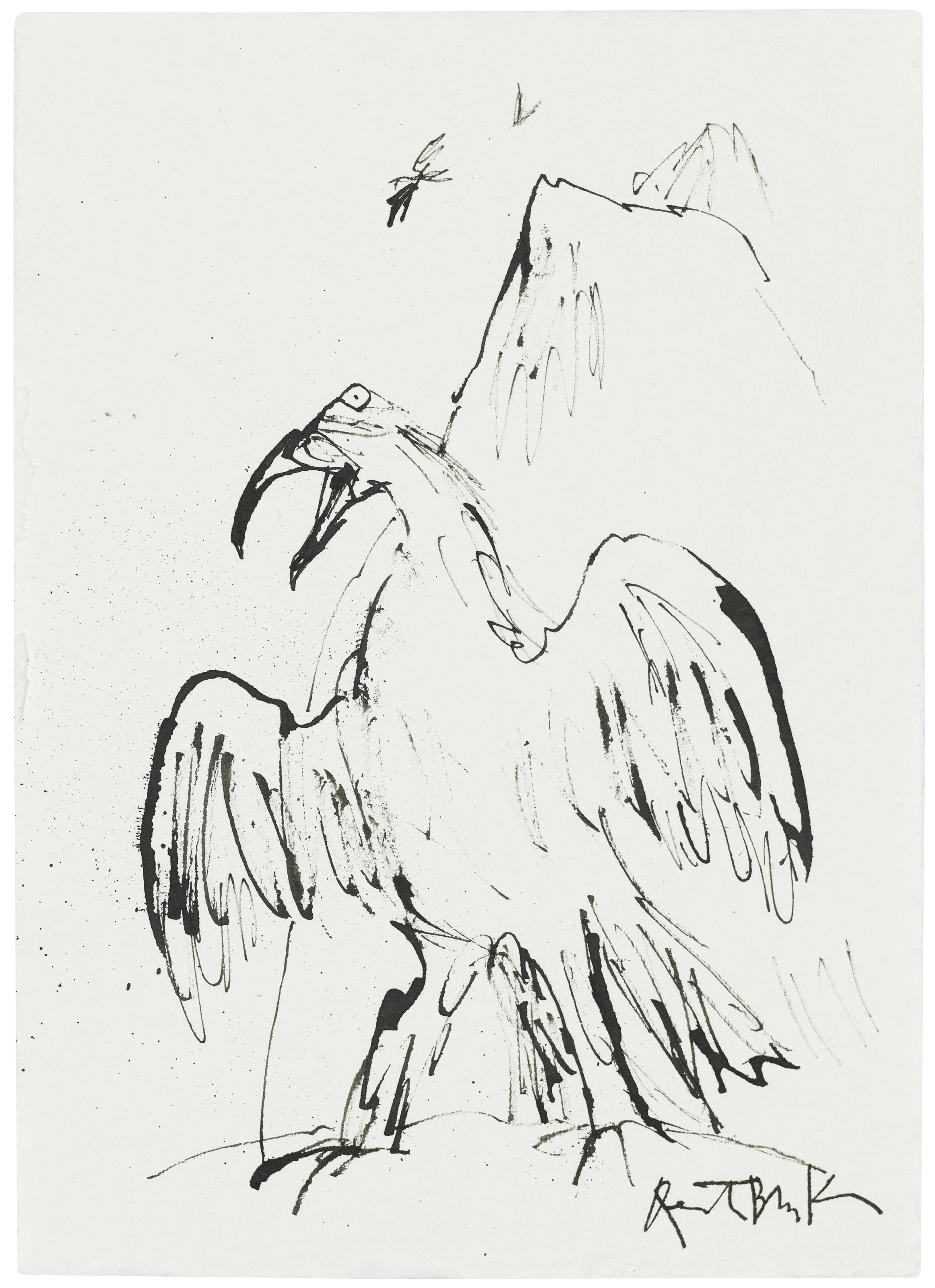 Quentin Blake (b.1932), Birds drawn with quills #1 | Christie’s