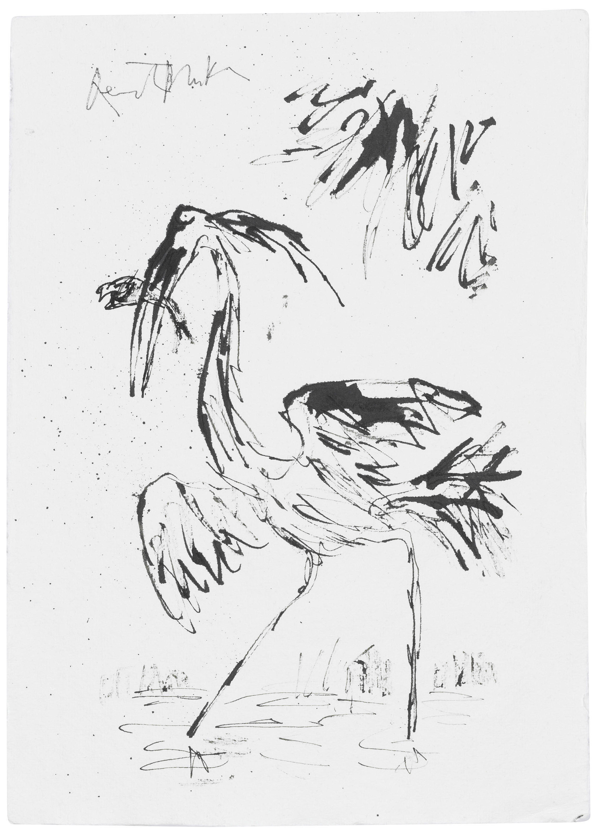 Quentin Blake (b.1932), Birds drawn with quills #4 | Christie’s