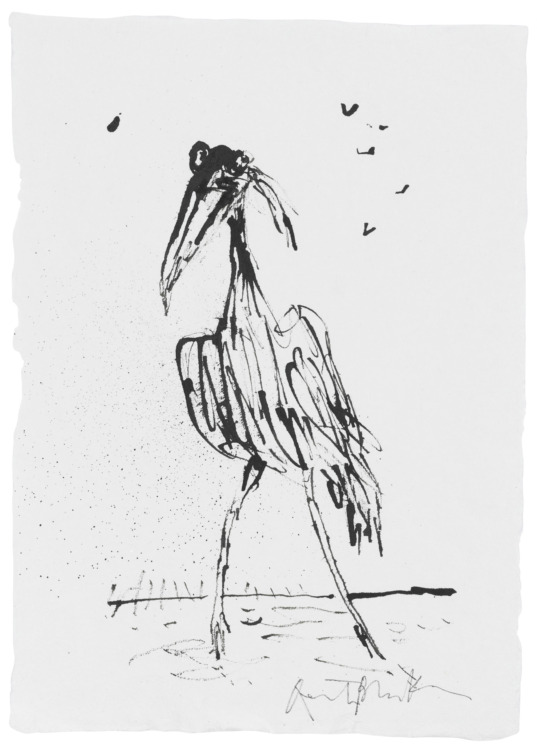 Quentin Blake (b.1932), Birds drawn with quills #5 | Christie’s