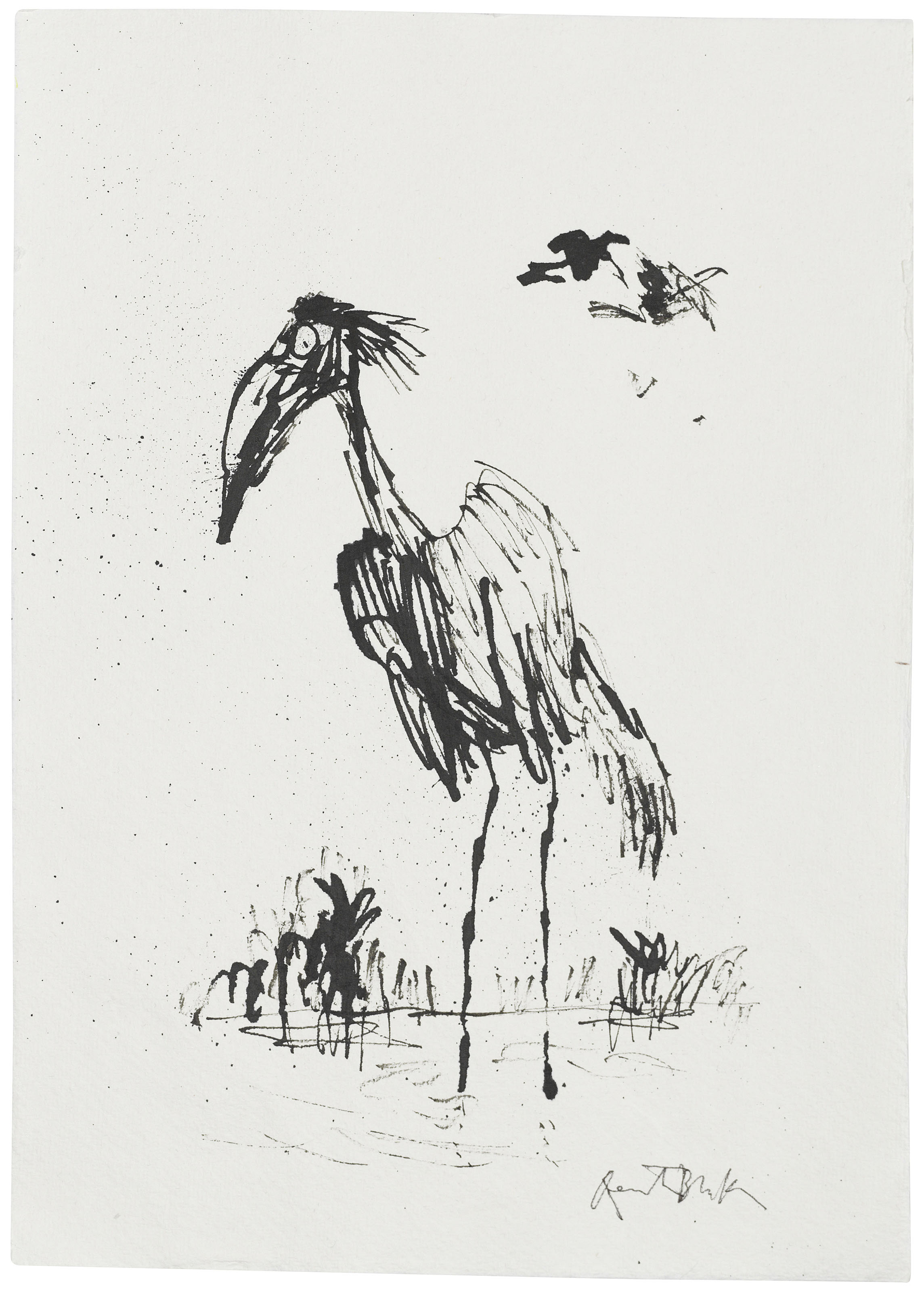 Quentin Blake (b.1932), Birds drawn with quills #9 | Christie’s