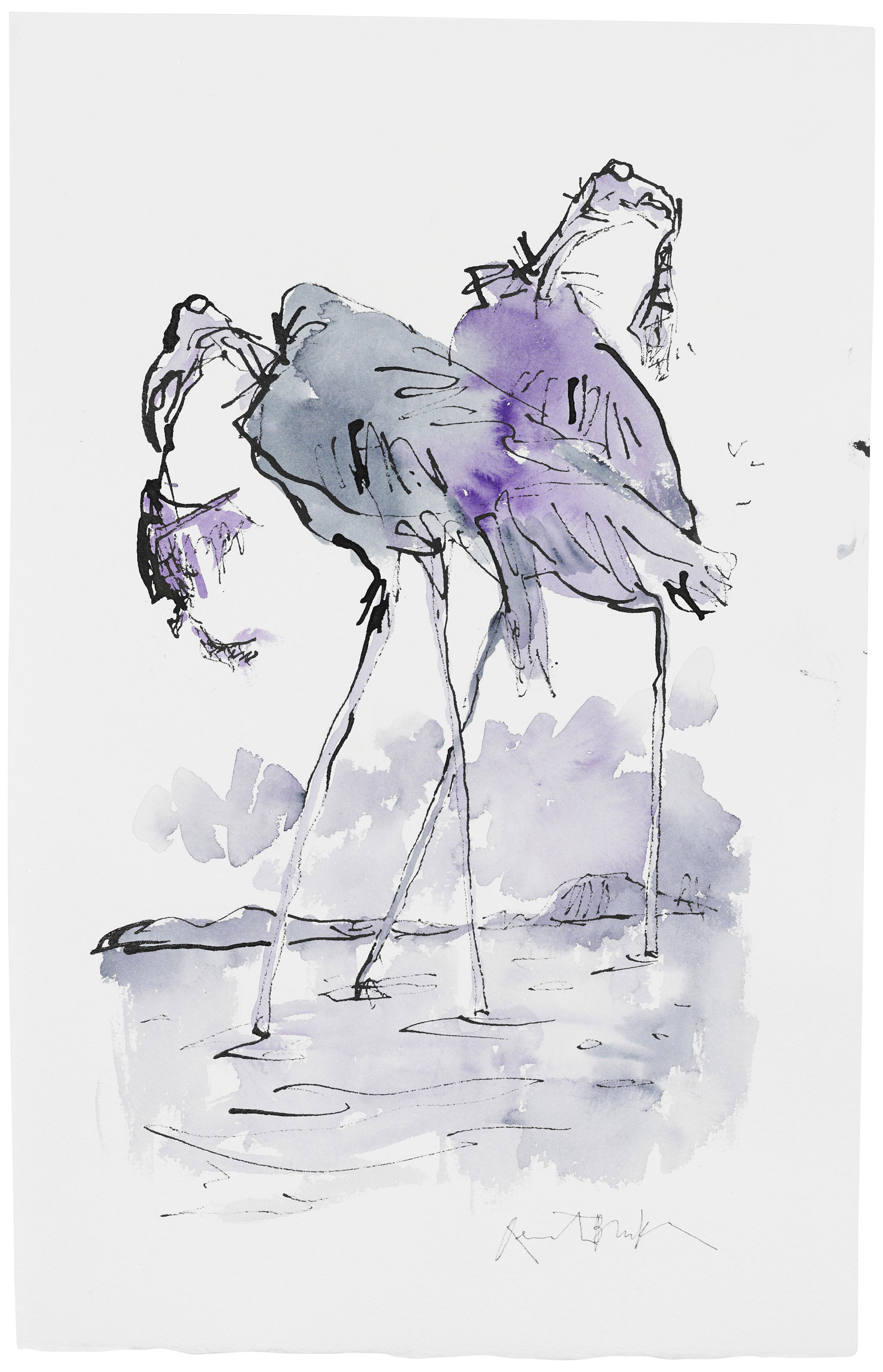 Quentin Blake (b.1932), Two giant wading vultures | Christie’s