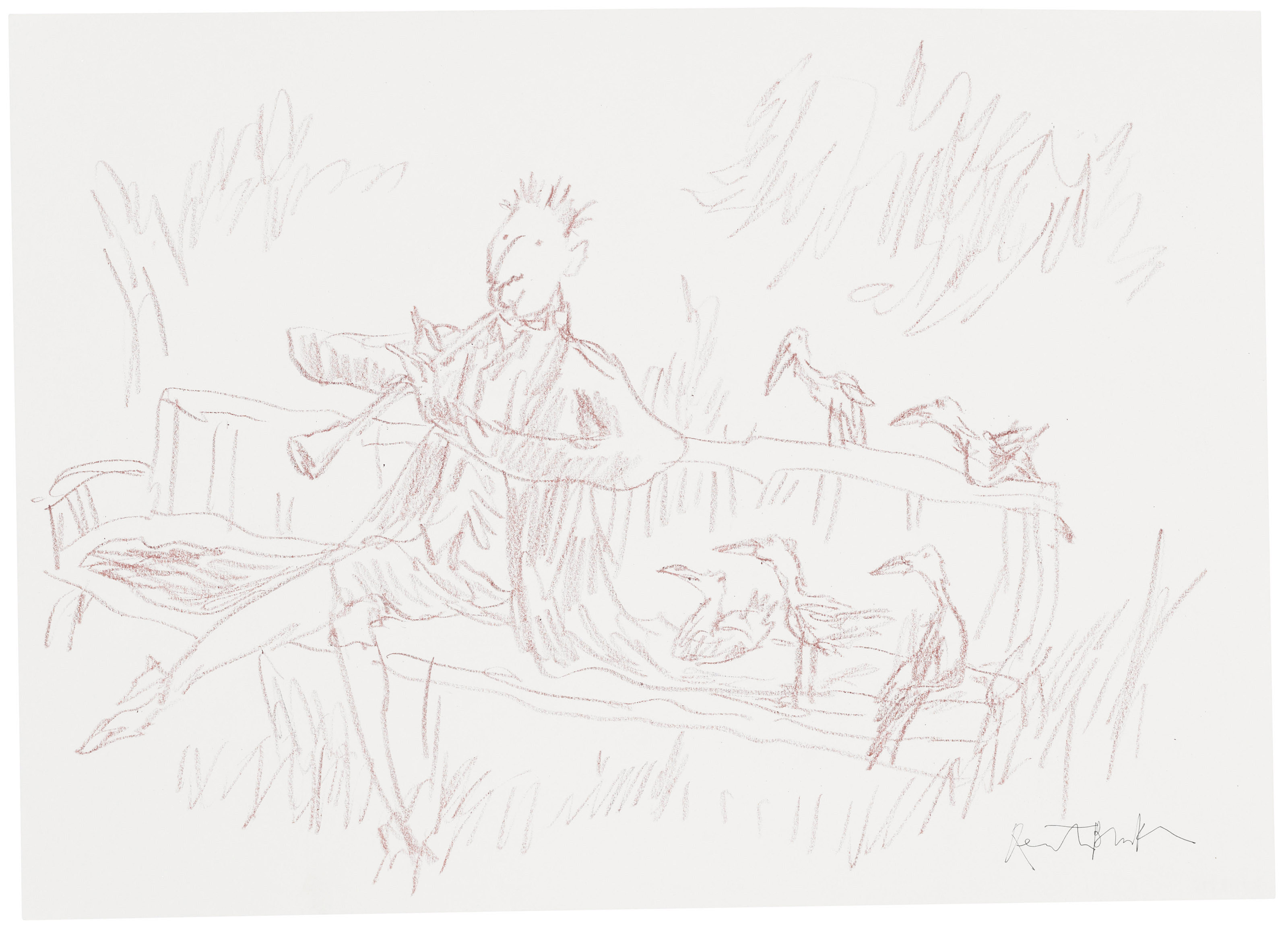 Quentin Blake (b.1932), Playing for the birds #4 | Christie’s