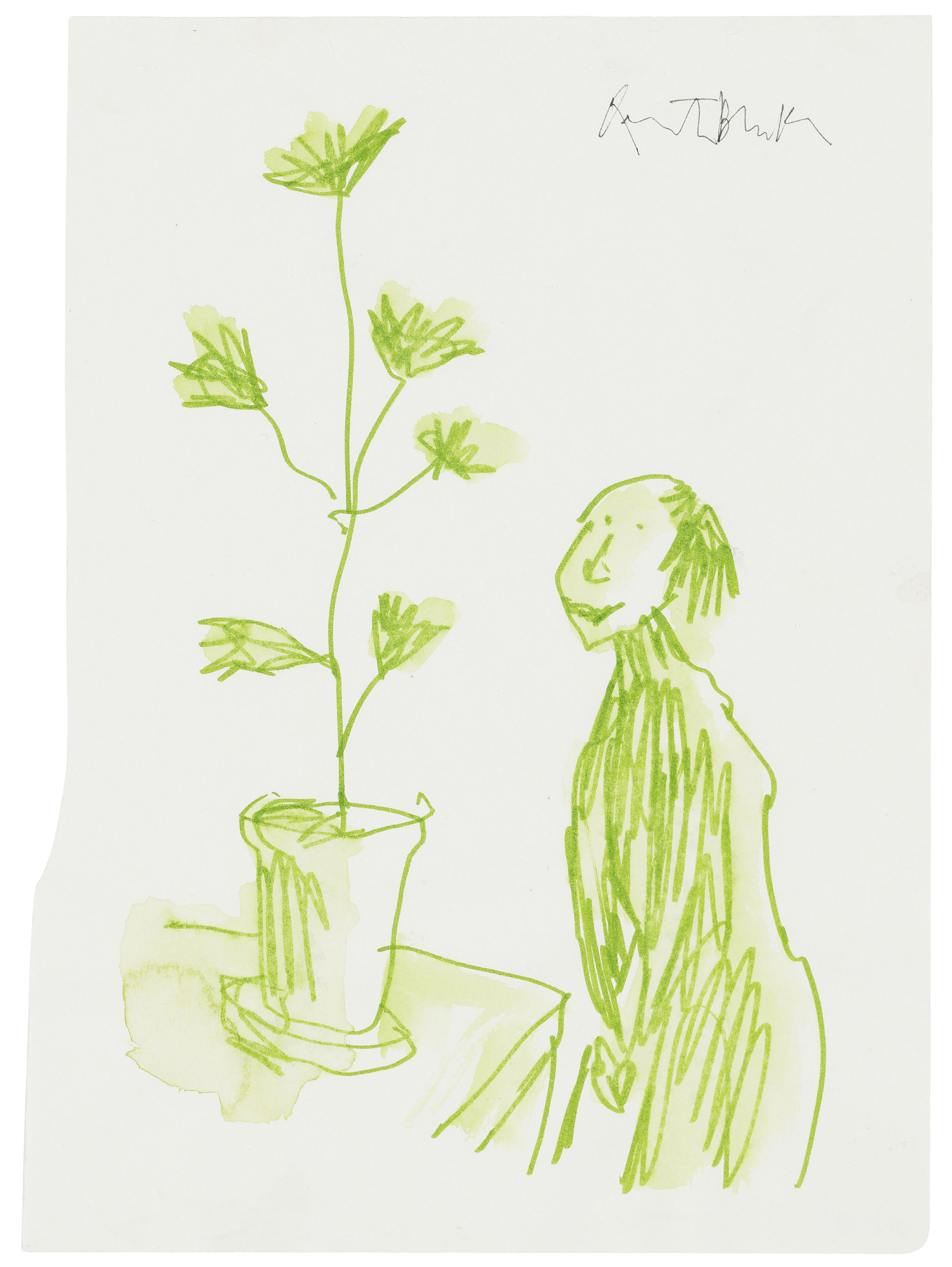 Quentin Blake (b.1932), In Praise of Potted Plants #1 | Christie’s