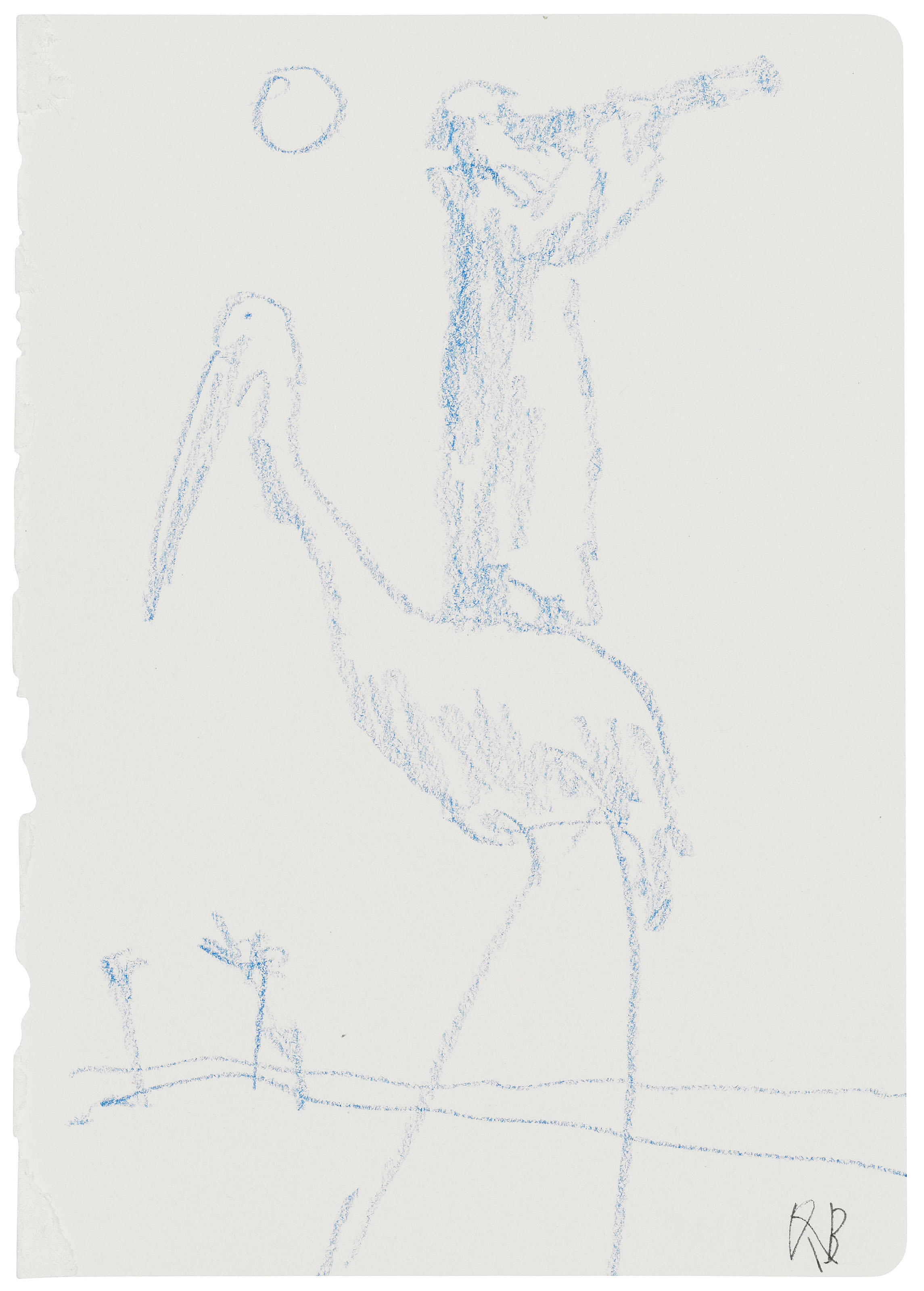 Quentin Blake (b.1932), Men with wading birds #5 | Christie’s