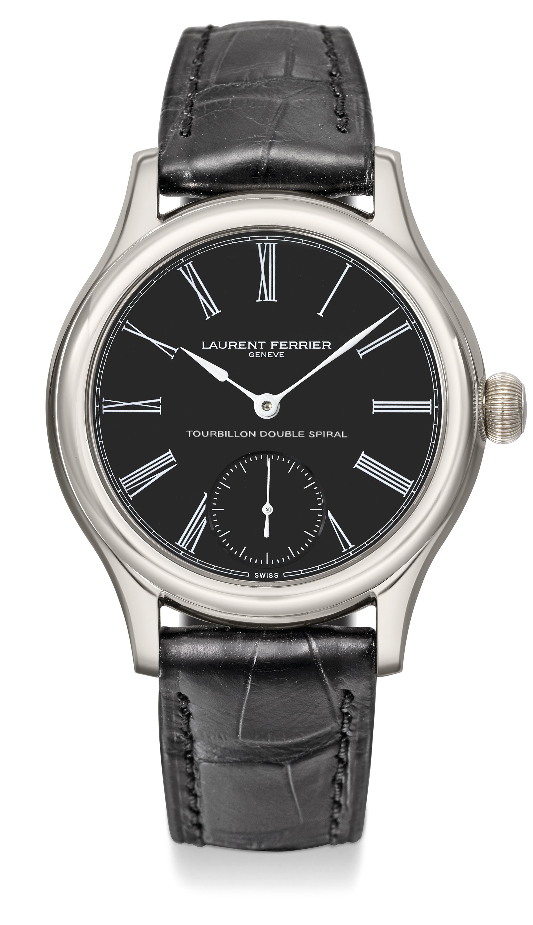Laurent Ferrier. An extremely fine and rare 18K white gold tourbillon ...