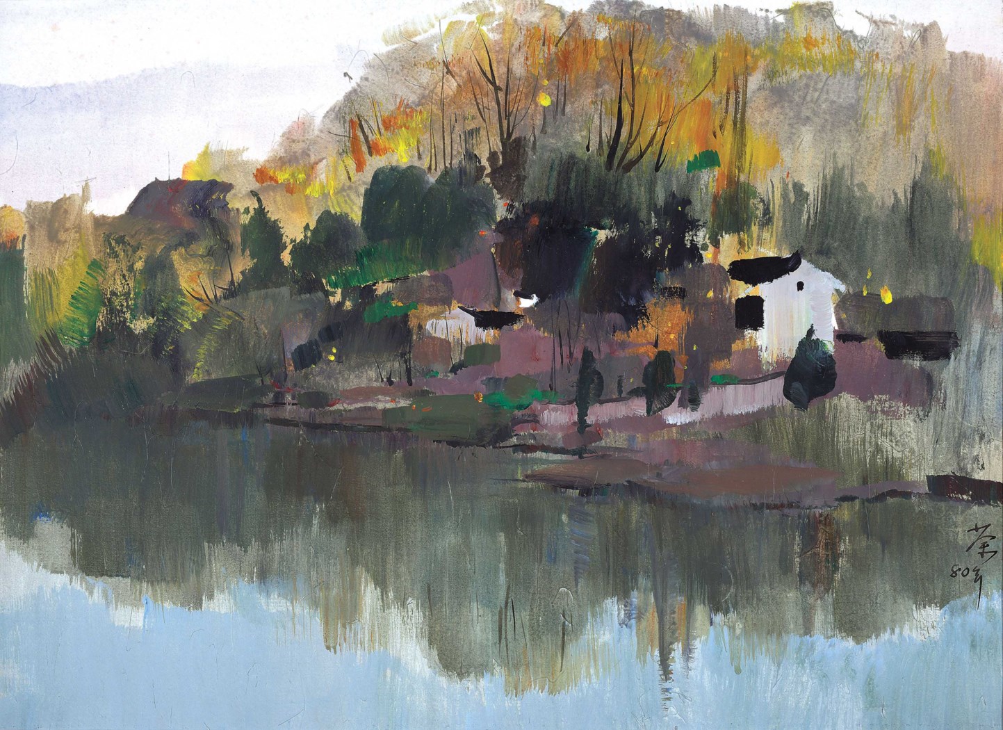 WU GUANZHONG (1919-2010), A Riverbank | Christie's