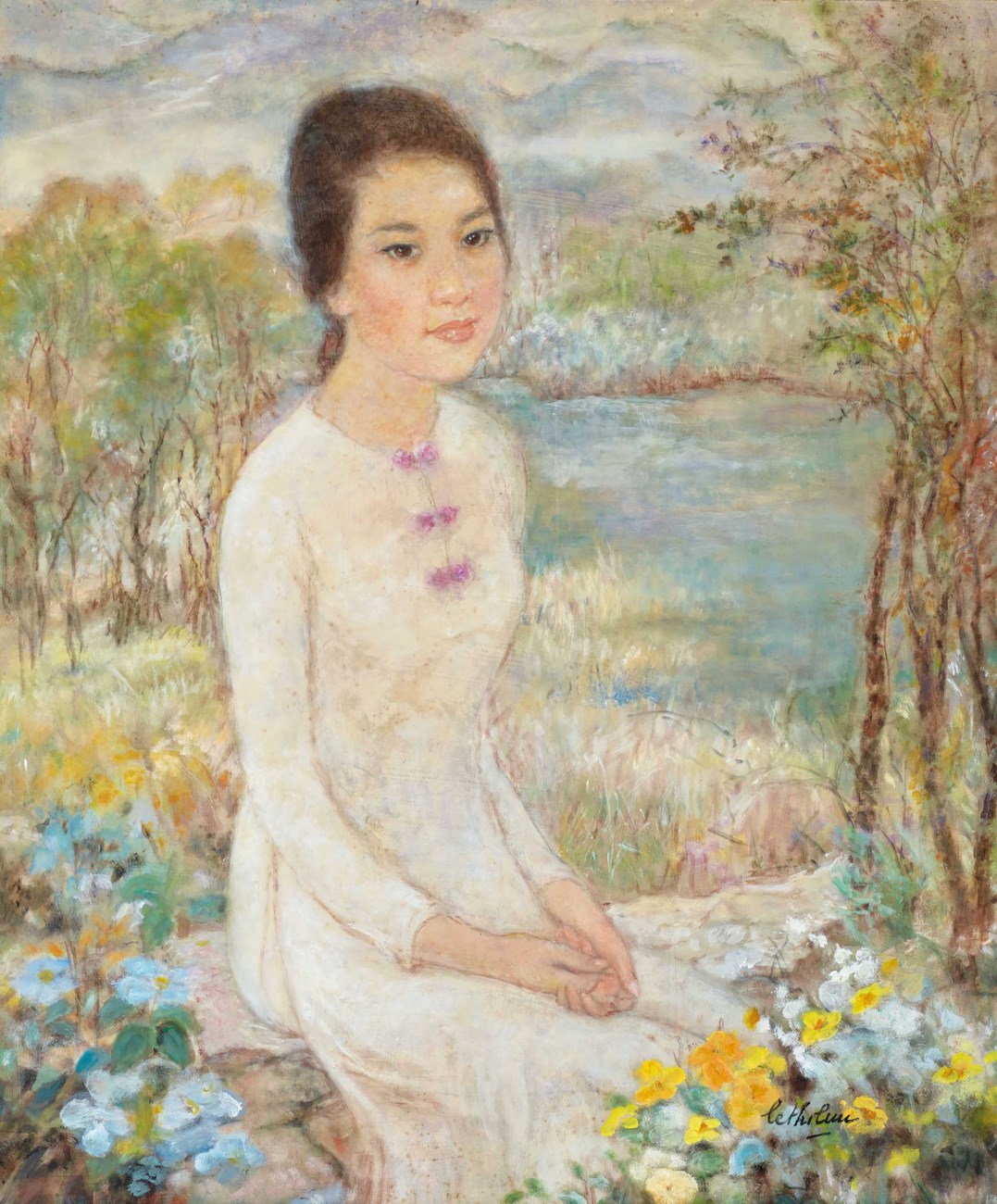 LE THI LUU (1911-1988), Portrait de Mme Anh Tran (Portrait of Ms Anh ...