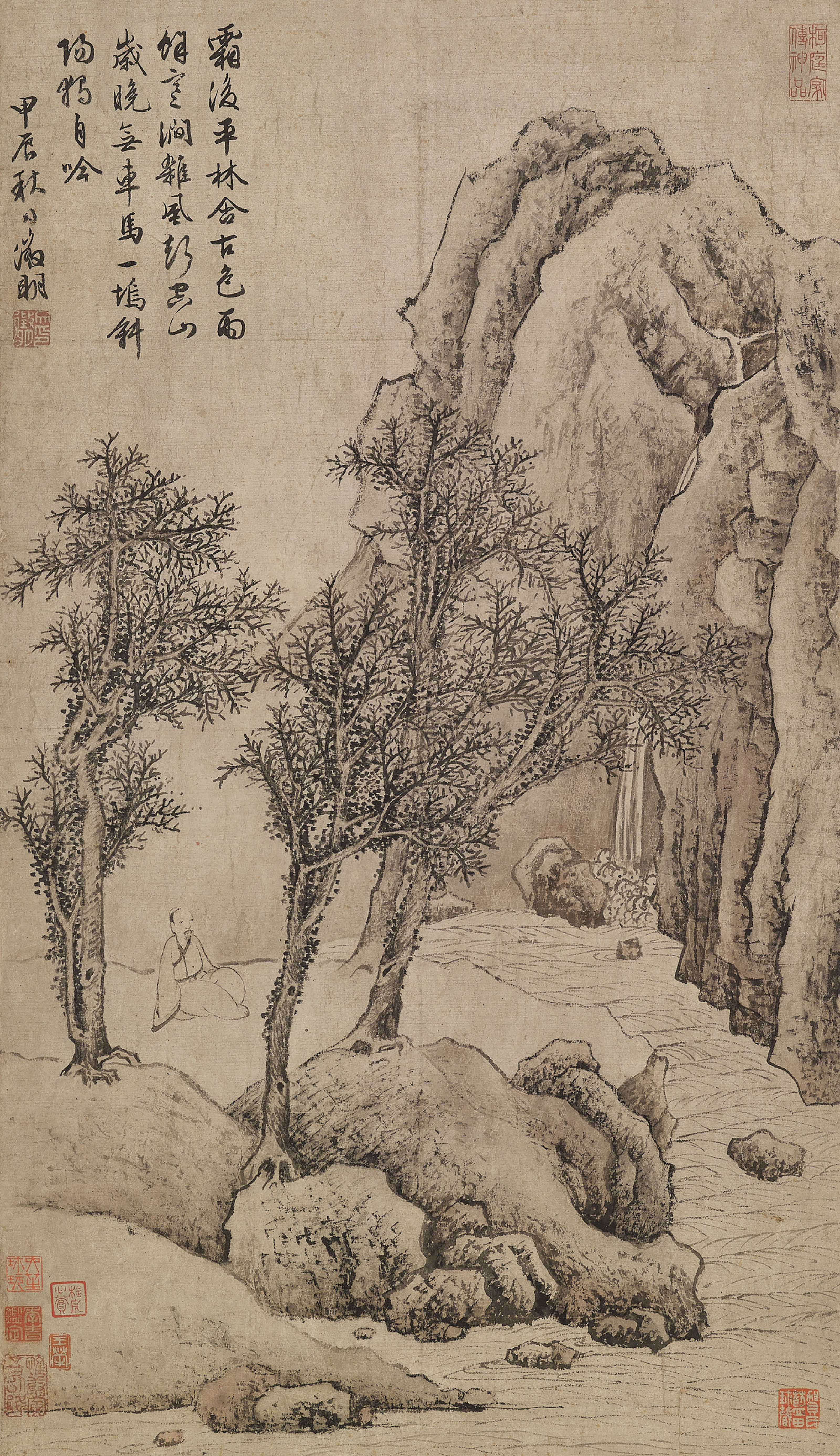WITH SIGNATURE OF HUANG QUAN (16TH CENTURY), Rabbit Gazing the Moon ...