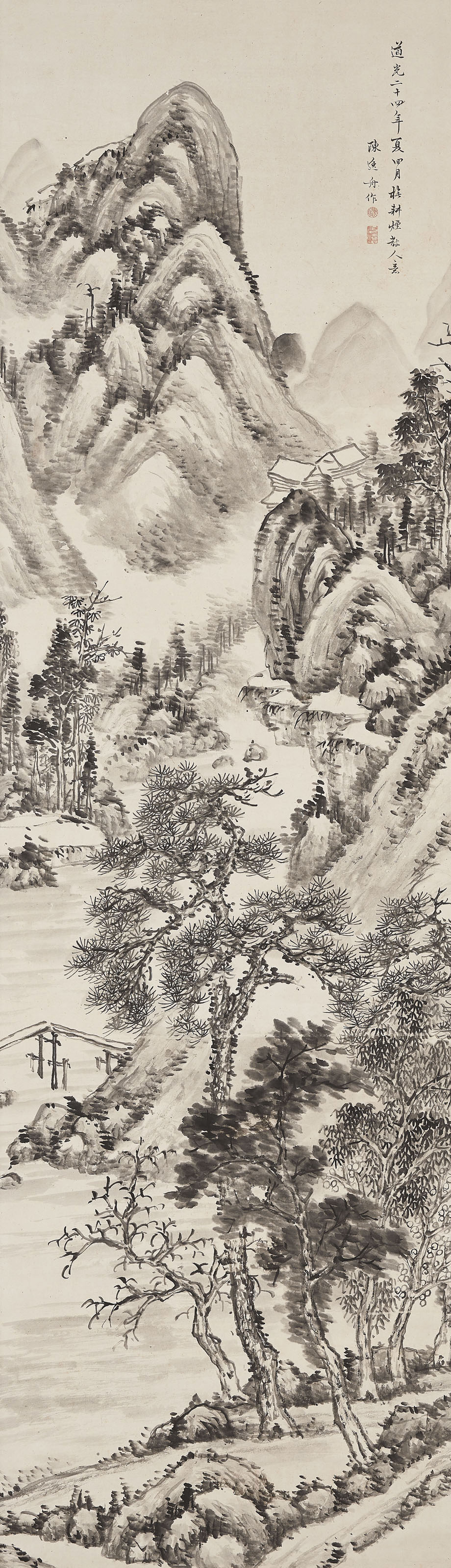CHEN YIZHOU (19TH CENTURY), Ink Landscape | Christie’s