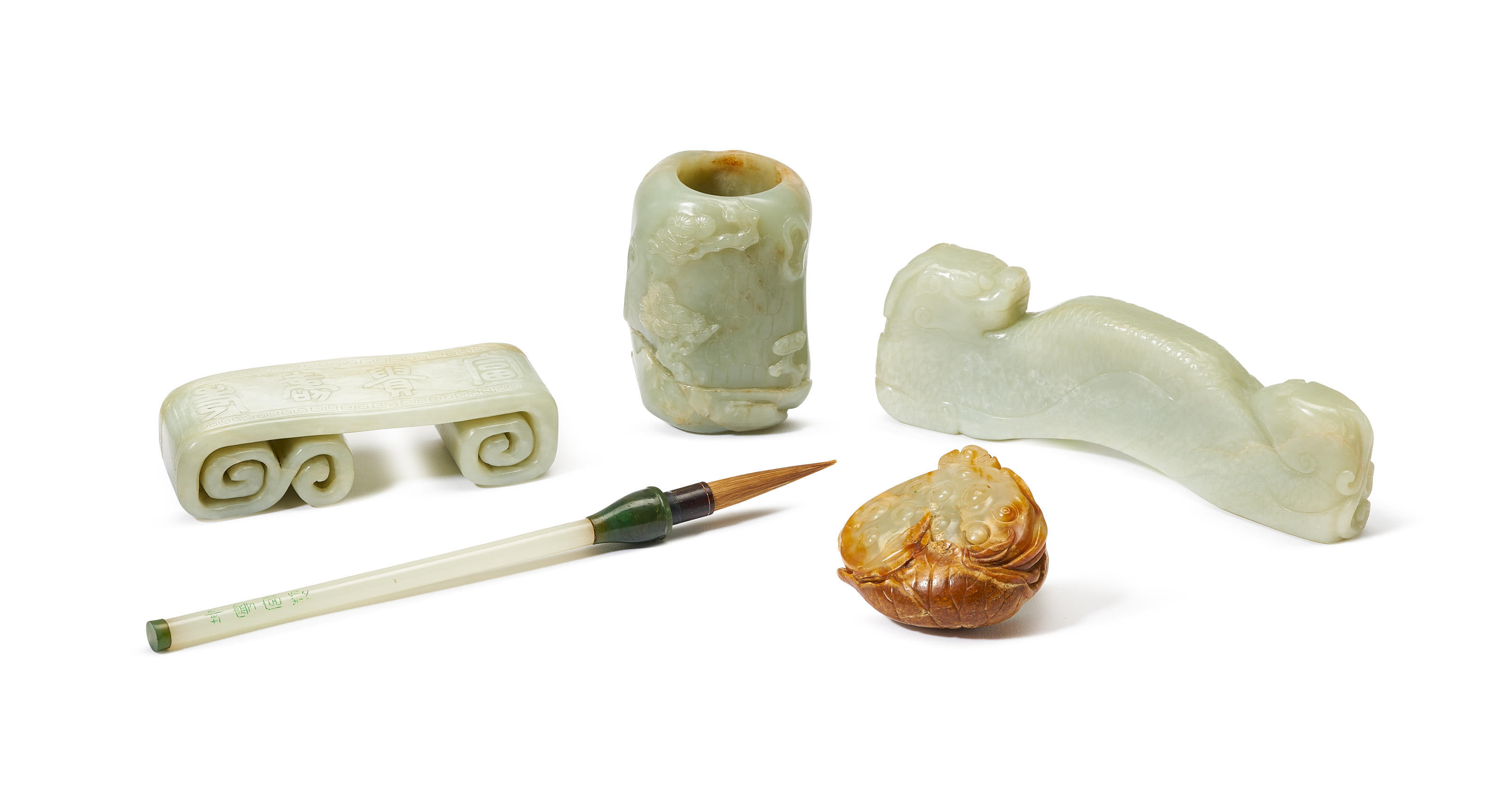 A GROUP OF FIVE JADE SCHOLAR'S OBJECTS, | Christie’s
