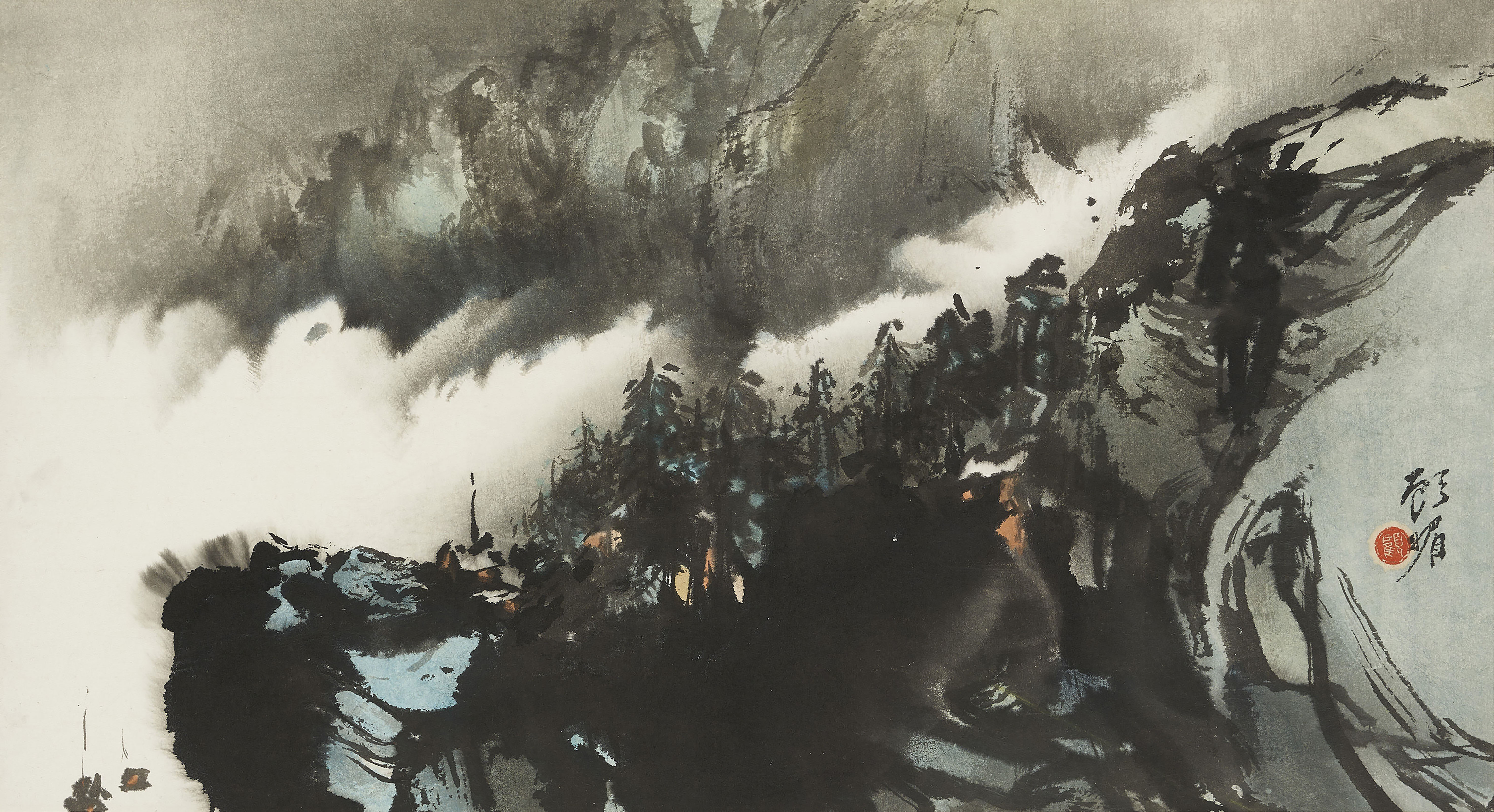 KOO MEI (GU MEI, B. 1929), Hill, Forest and Clouds | Christie’s