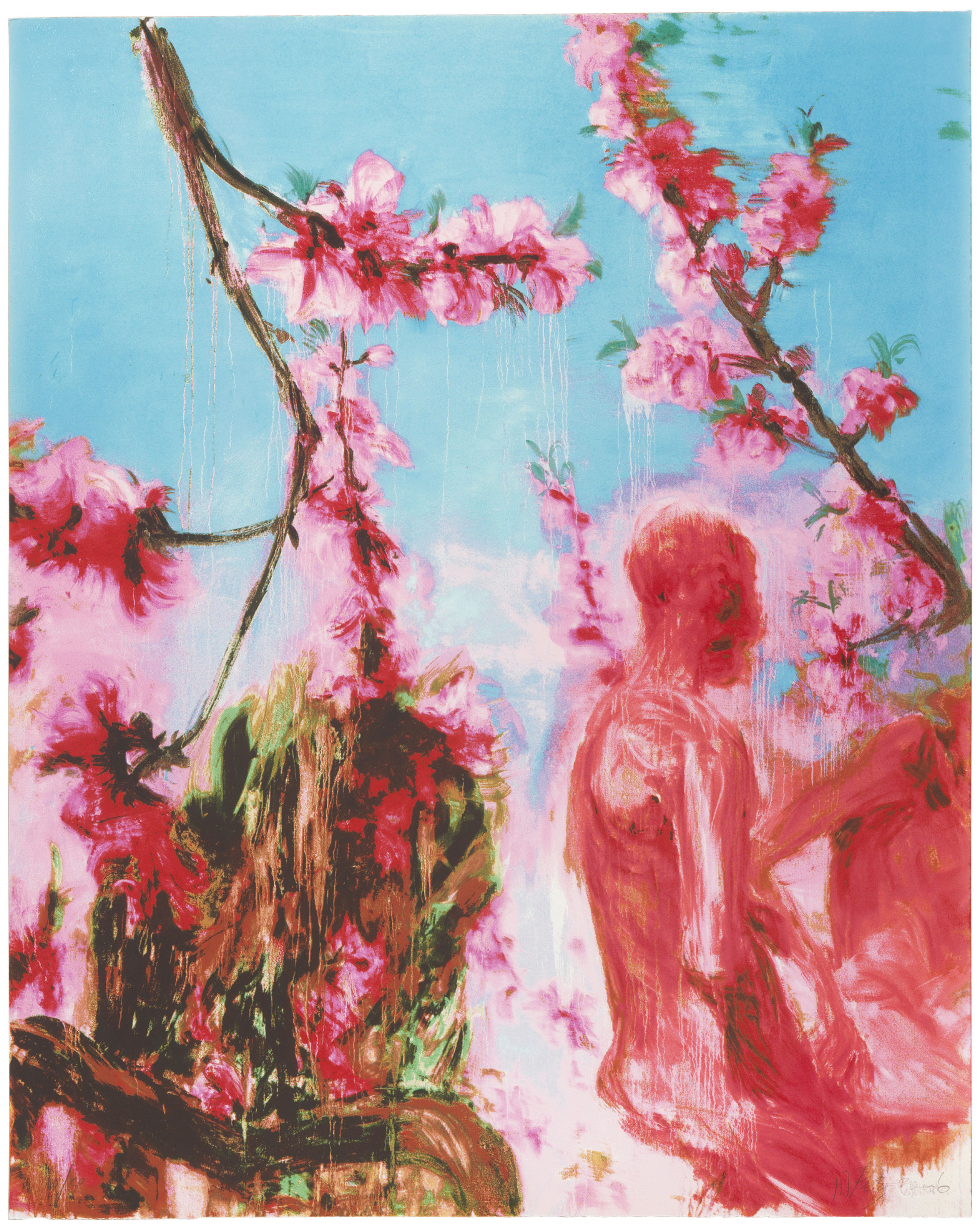 ZHOU CHUNYA (B. 1955), Peach Blossom (Two Figures) | Christie’s