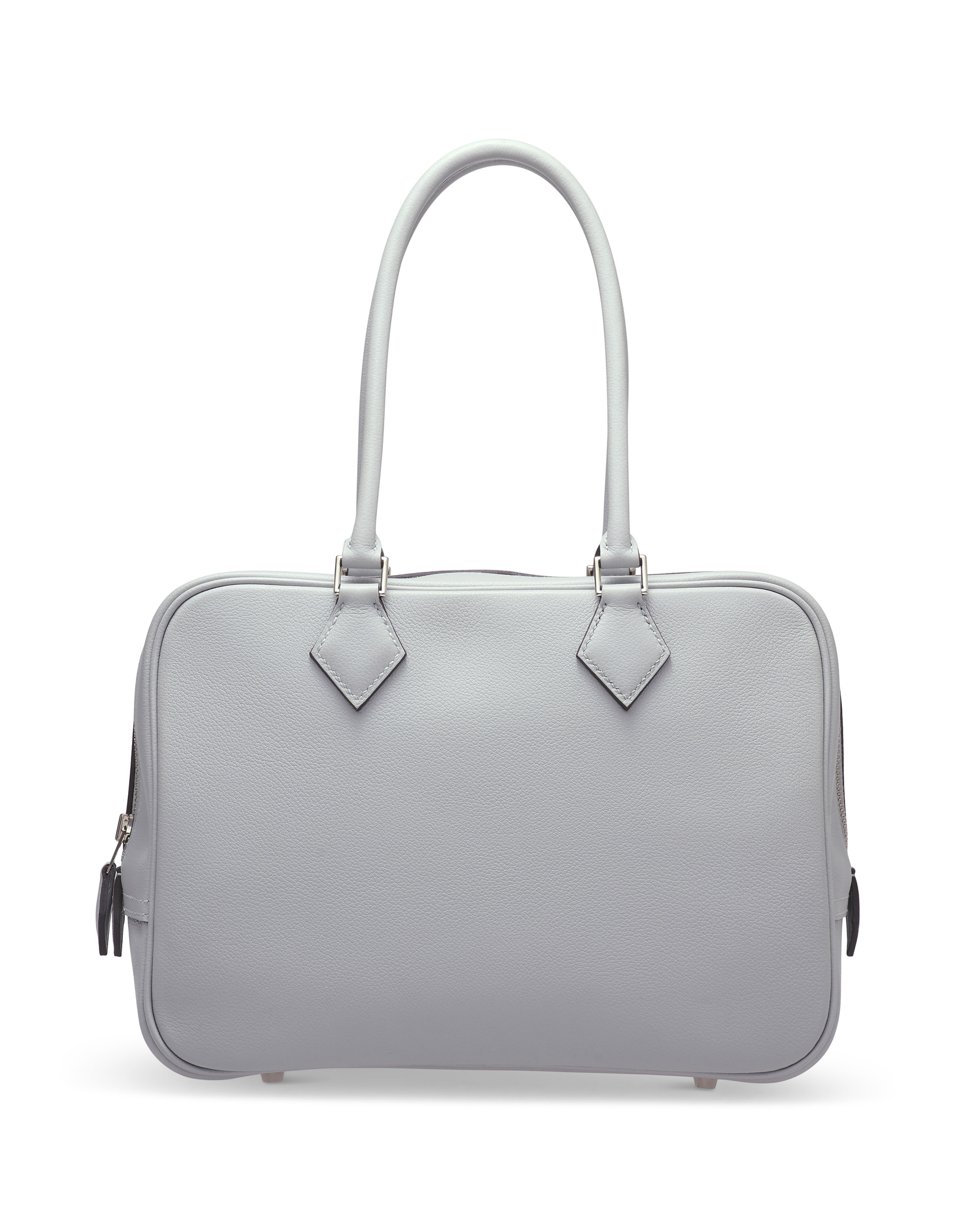 A GRIS PERLE EVERCOLOR LEATHER PLUME 28 WITH PALLADIUM HARDWARE, HERMÈS ...