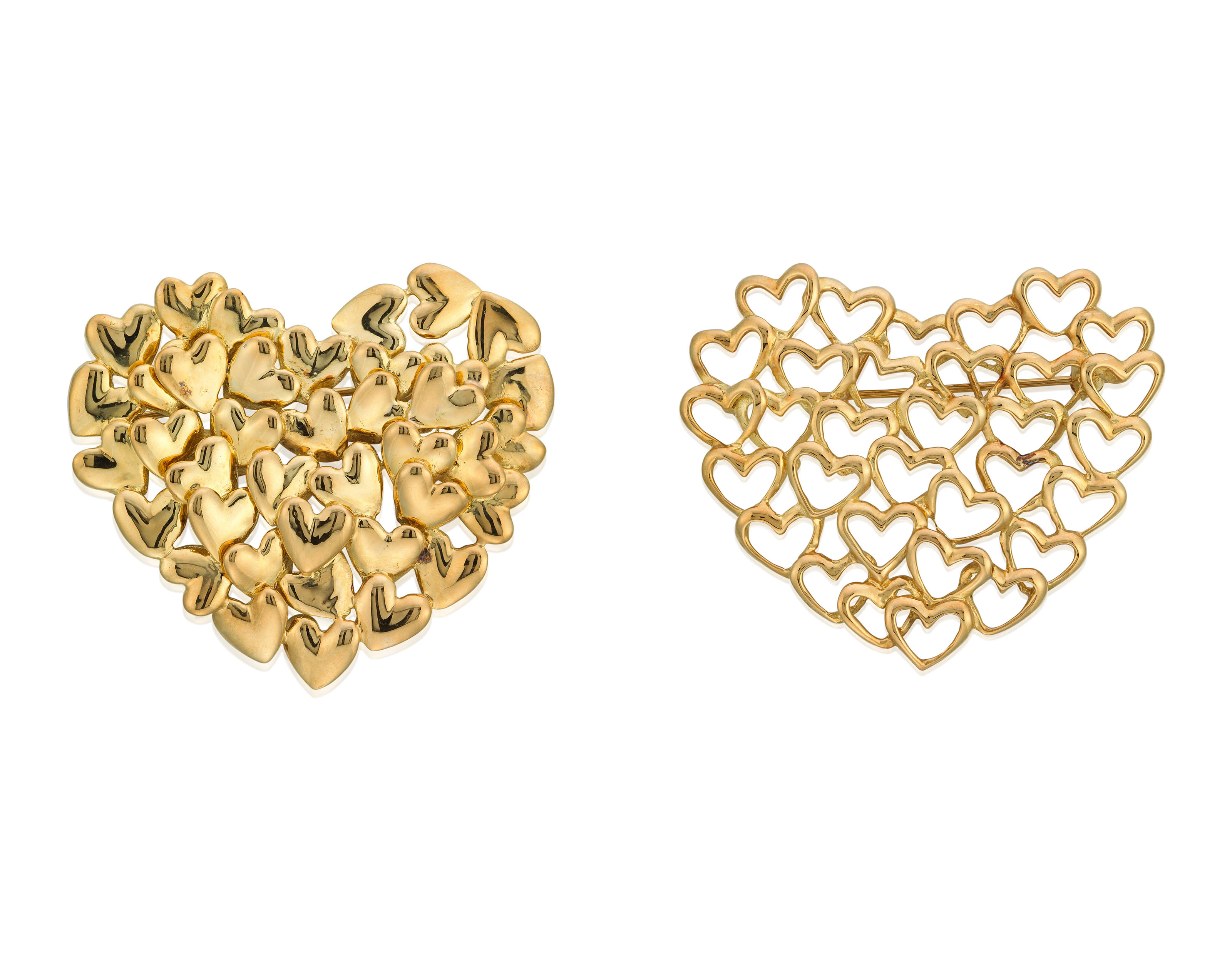 TWO MOVADO 'HEART' BROOCHES, | Christie’s