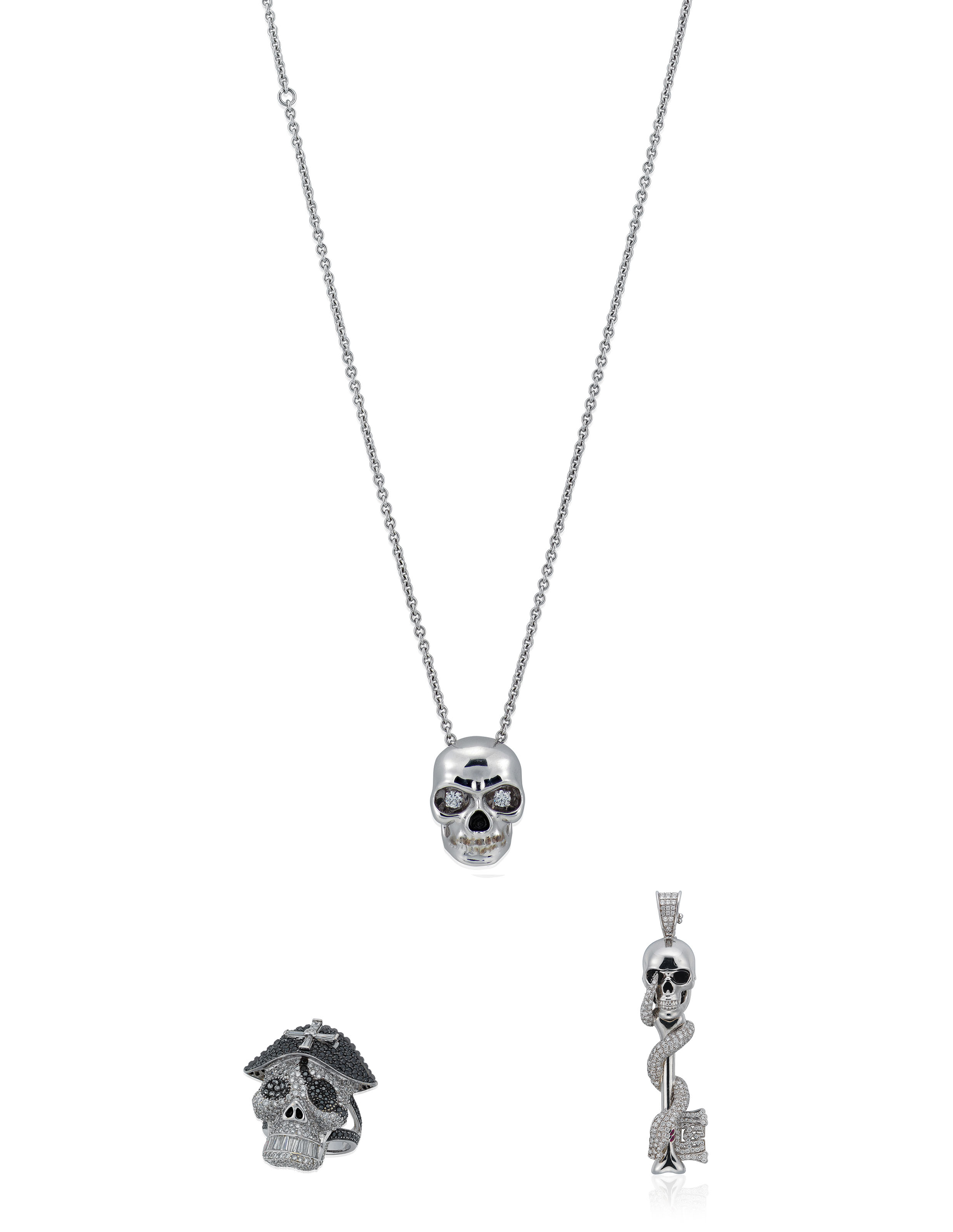 GROUP OF MULTI-GEM SKULL JEWELLERY, | Christie’s