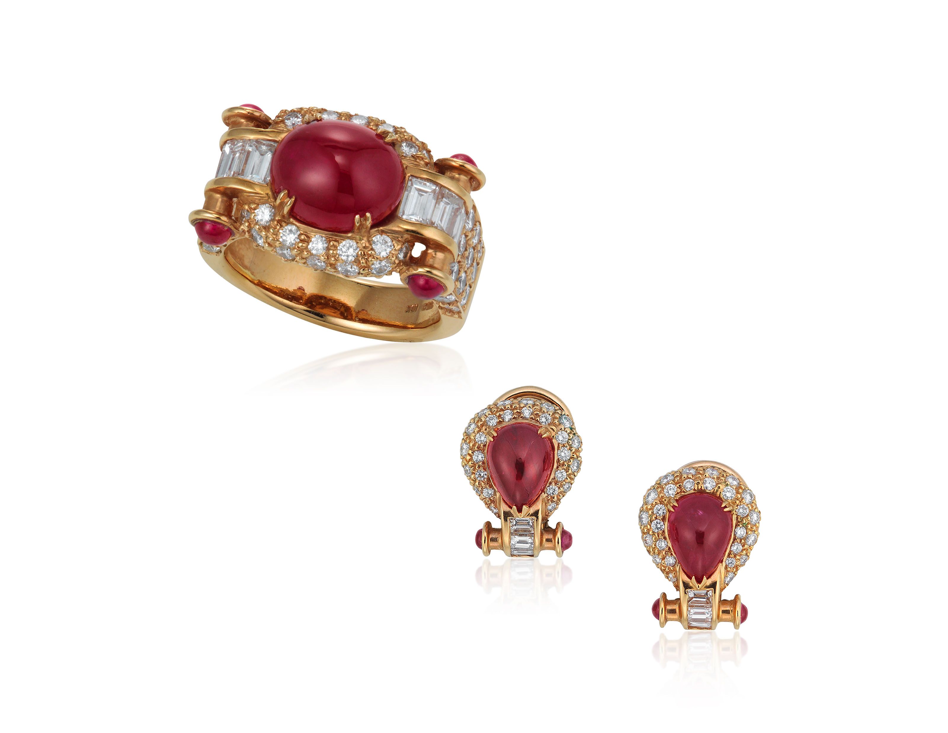 RUBY AND DIAMOND JEWELLERY SET, | Christie’s