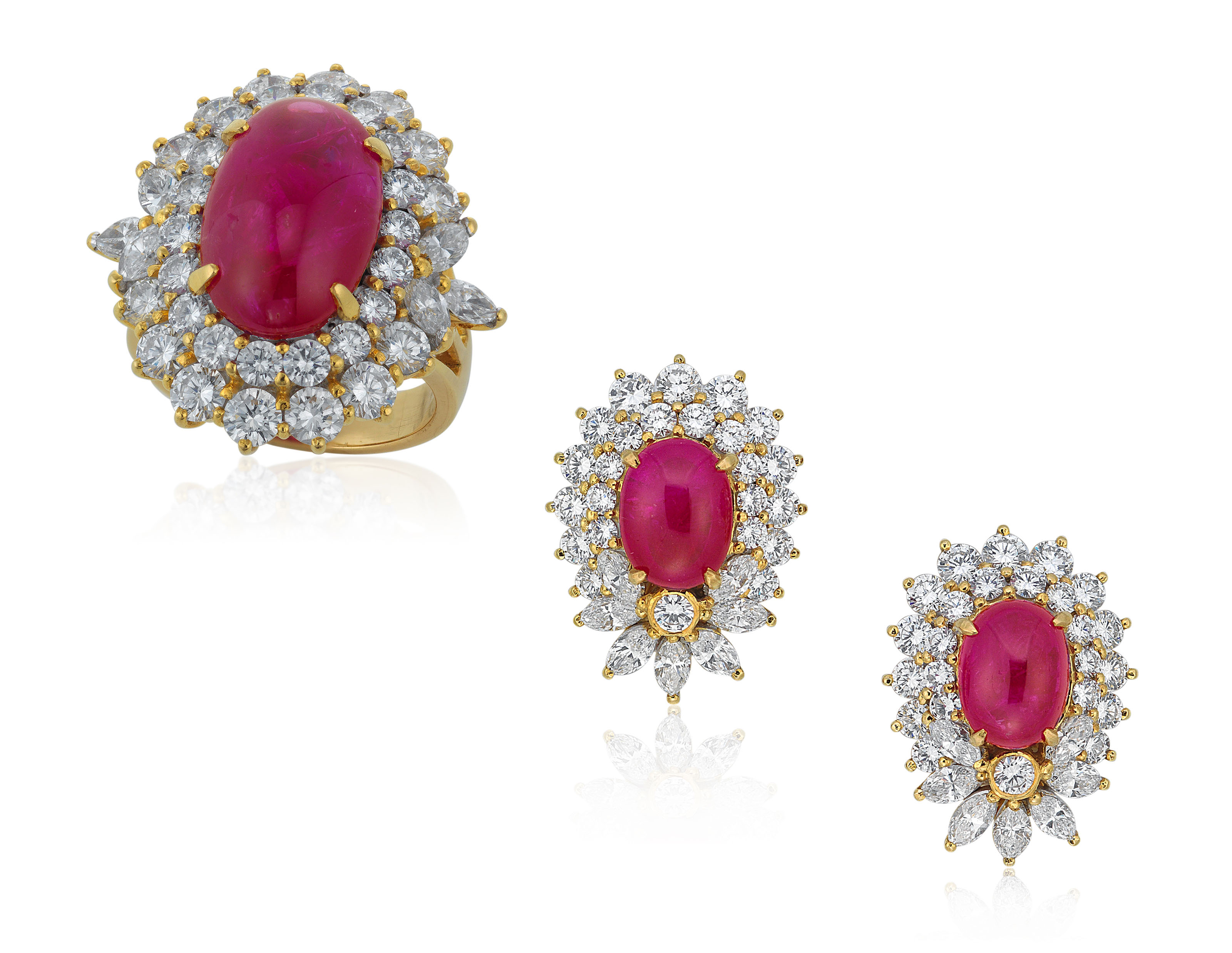 RUBY AND DIAMOND JEWELLERY SET, | Christie’s