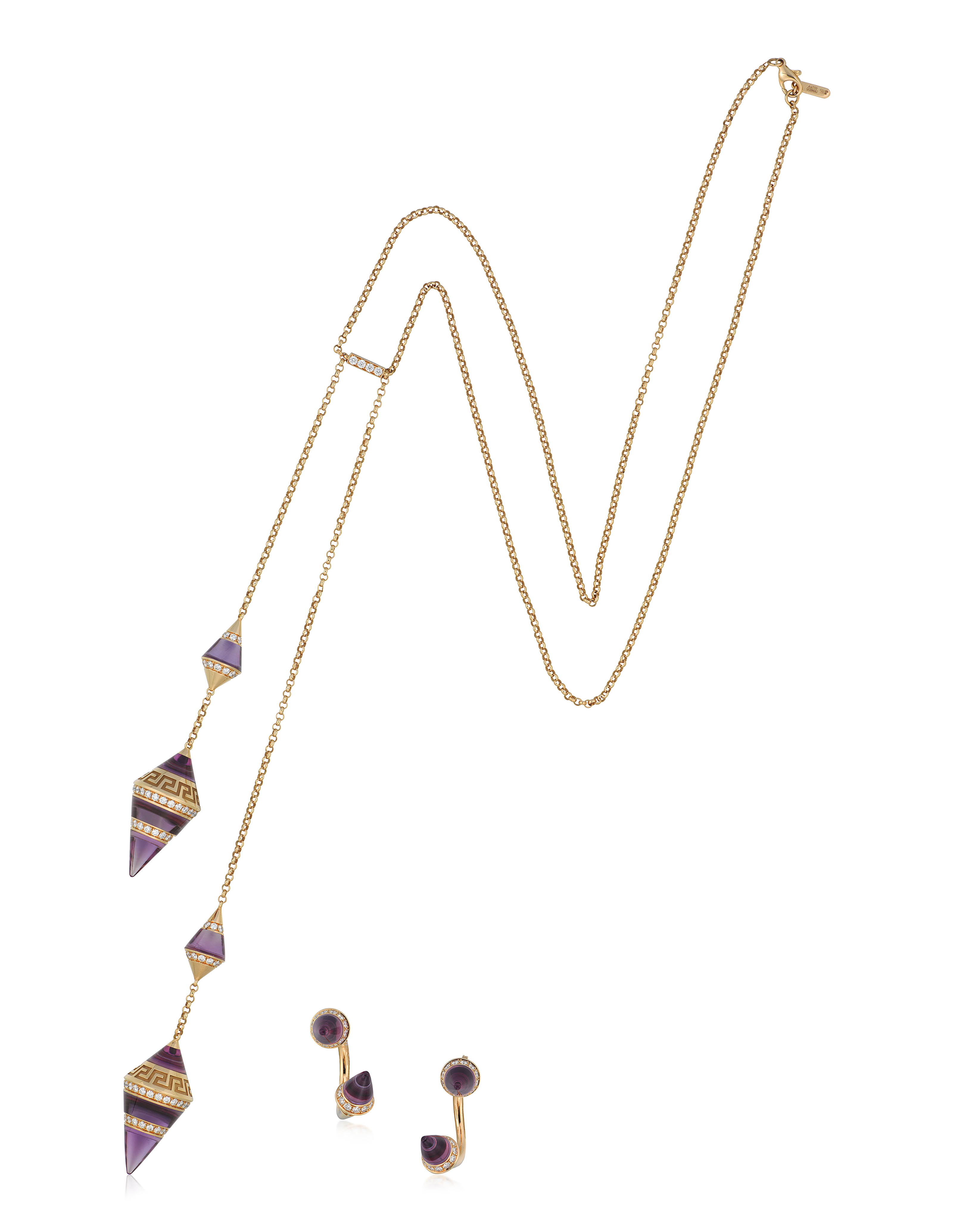 VERSACE AMETHYST AND DIAMOND JEWELLERY SET, | Christie’s