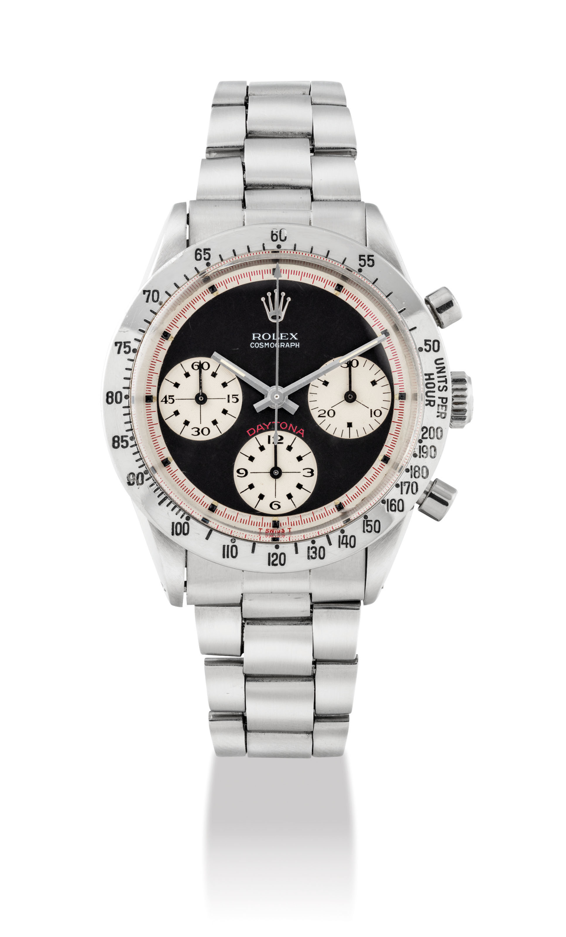 ROLEX. A FINE, RARE AND ATTRACTIVE STAINLESS STEEL CHRONOGRAPH ...