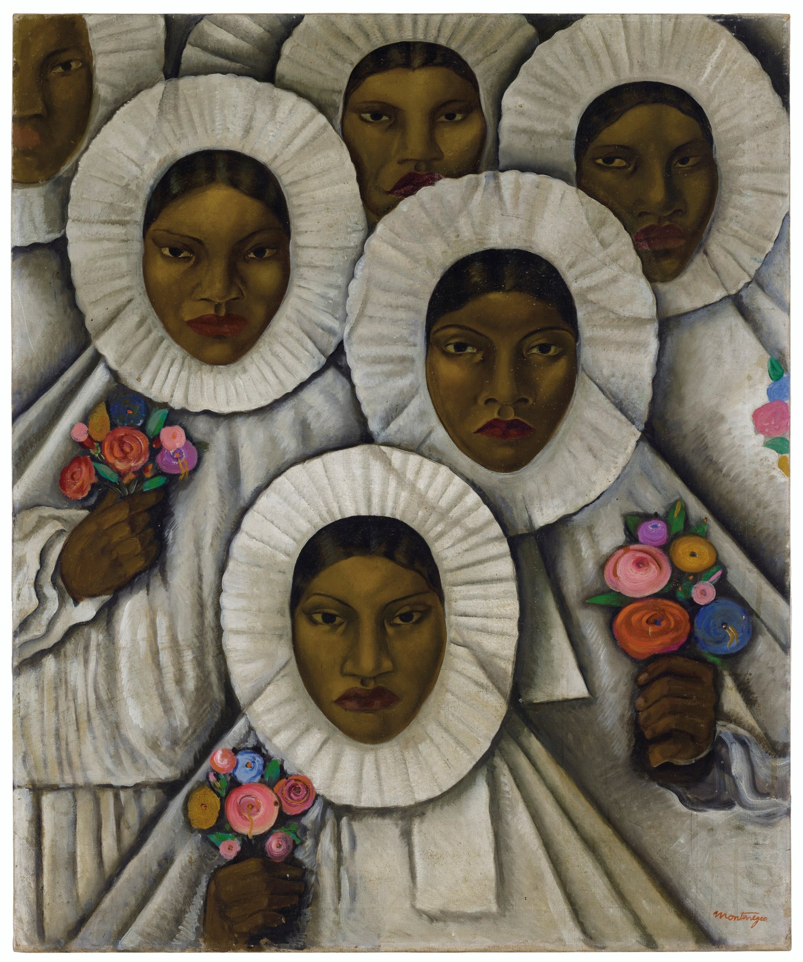Roberto Montenegro (1885-1968), Untitled (Tehuanas in Traditional ...