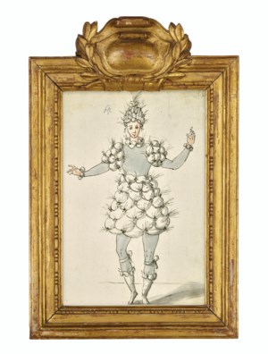 Workshop of Daniel Rabel (Paris 1578-1637), Design for masque costume ...