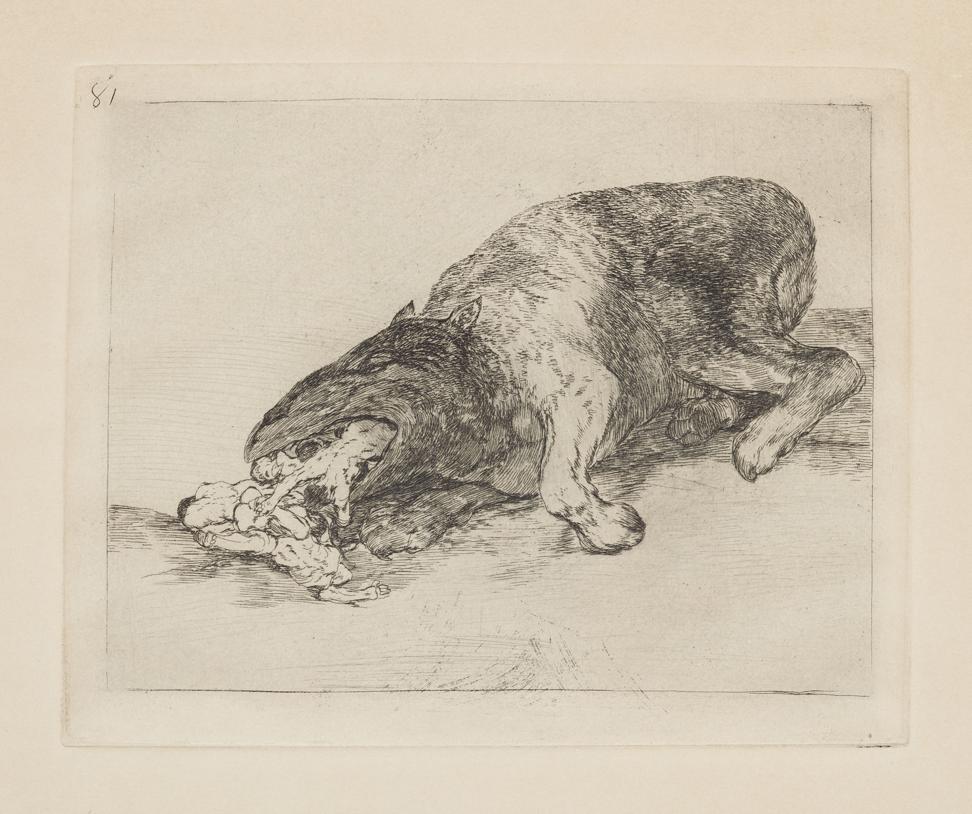 FRANCISCO DE GOYA Y LUCIENTES (1746-1828) , Fiero monstruo! (Fierce ...