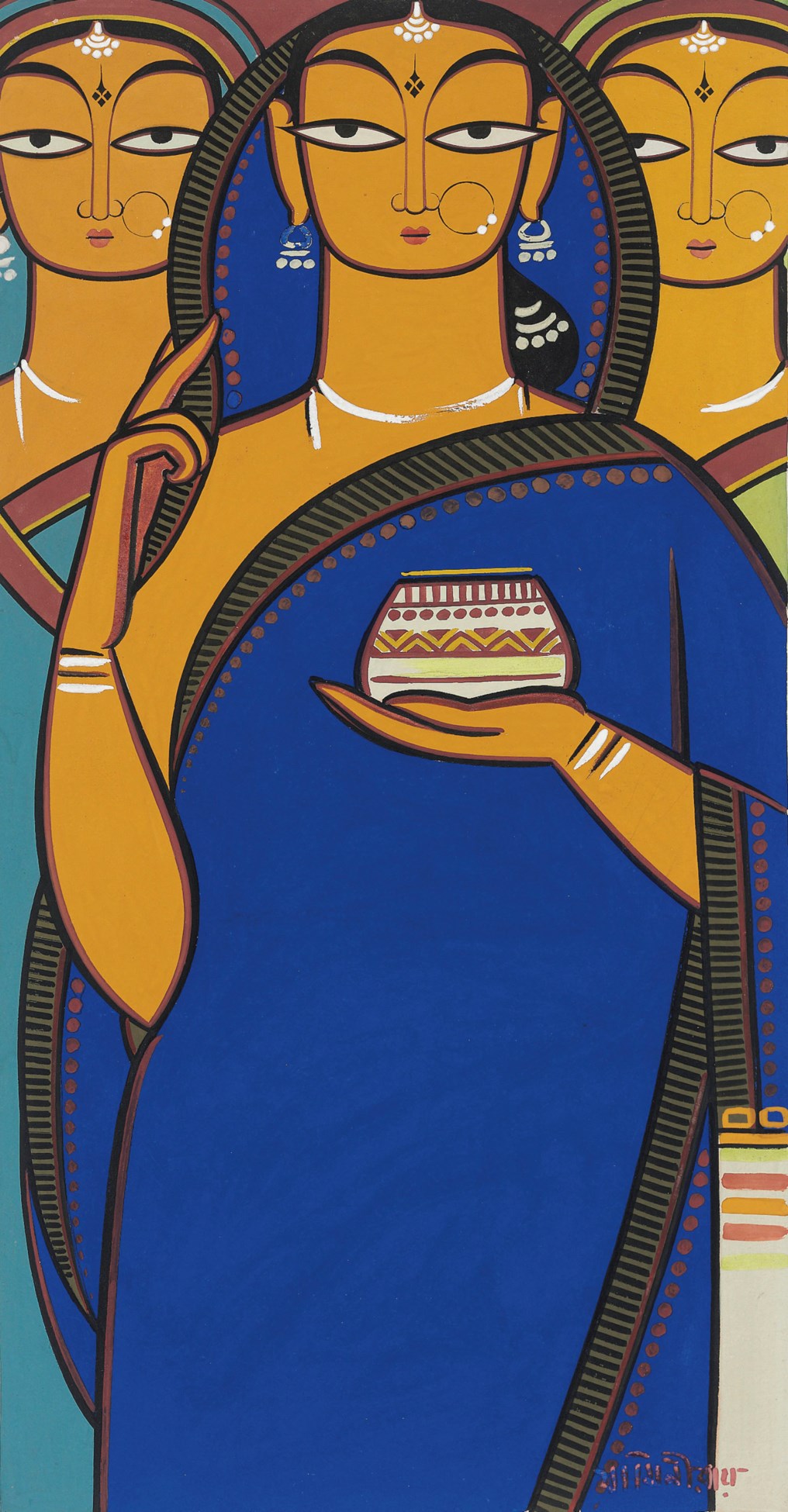 JAMINI ROY (1887-1972), Untitled (Three Women) | Christie's