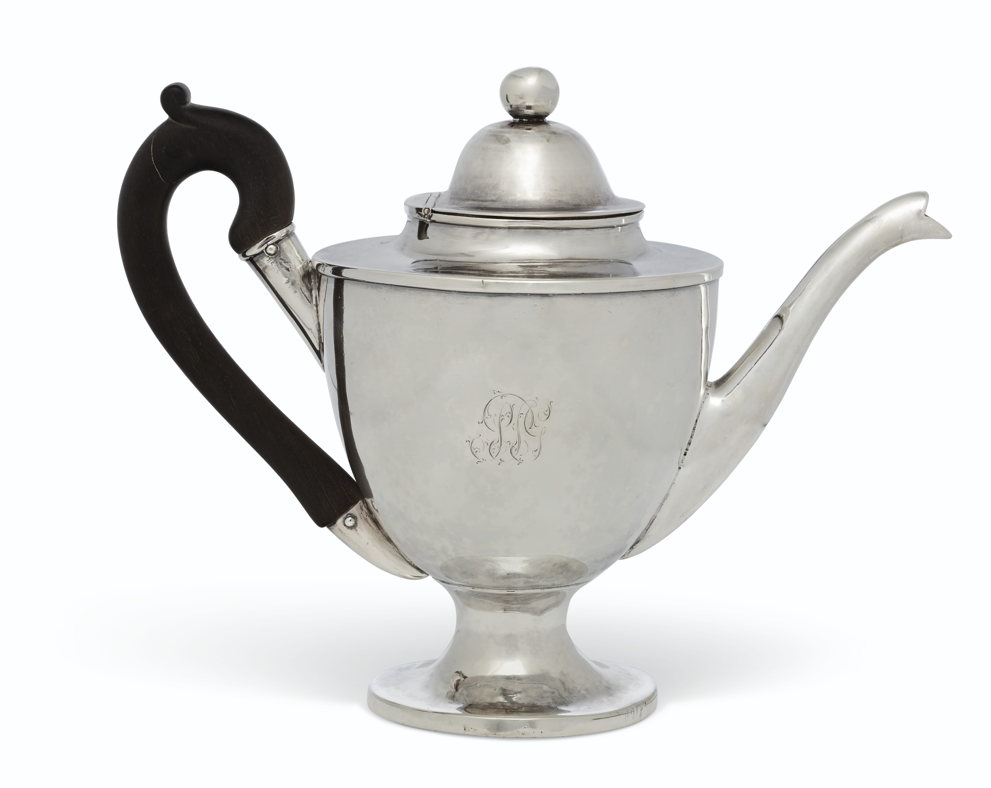 AN AMERICAN SILVER TEAPOT