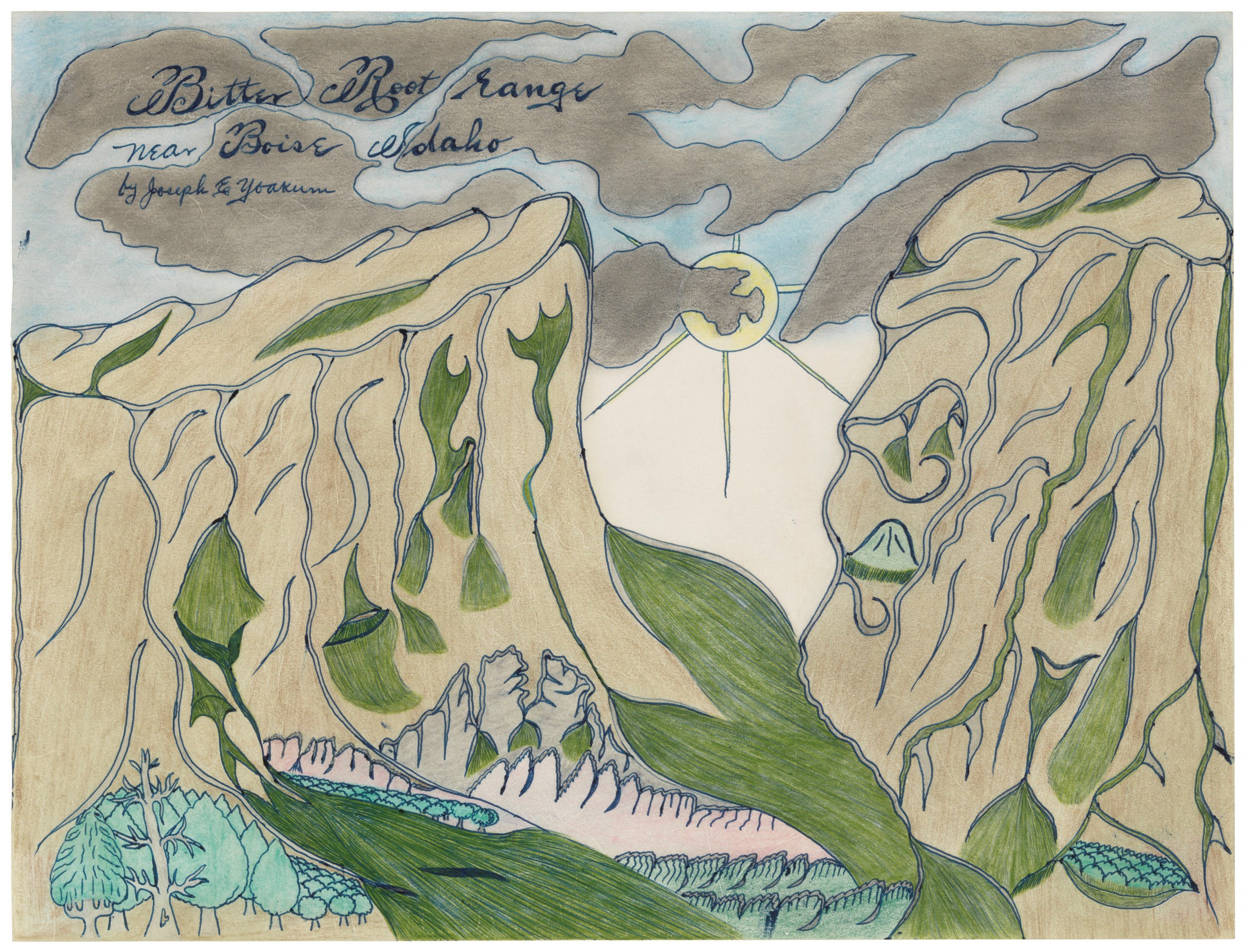 Joseph Yoakum (1889-1972), Bitter Root Range near Boise Idaho, November ...