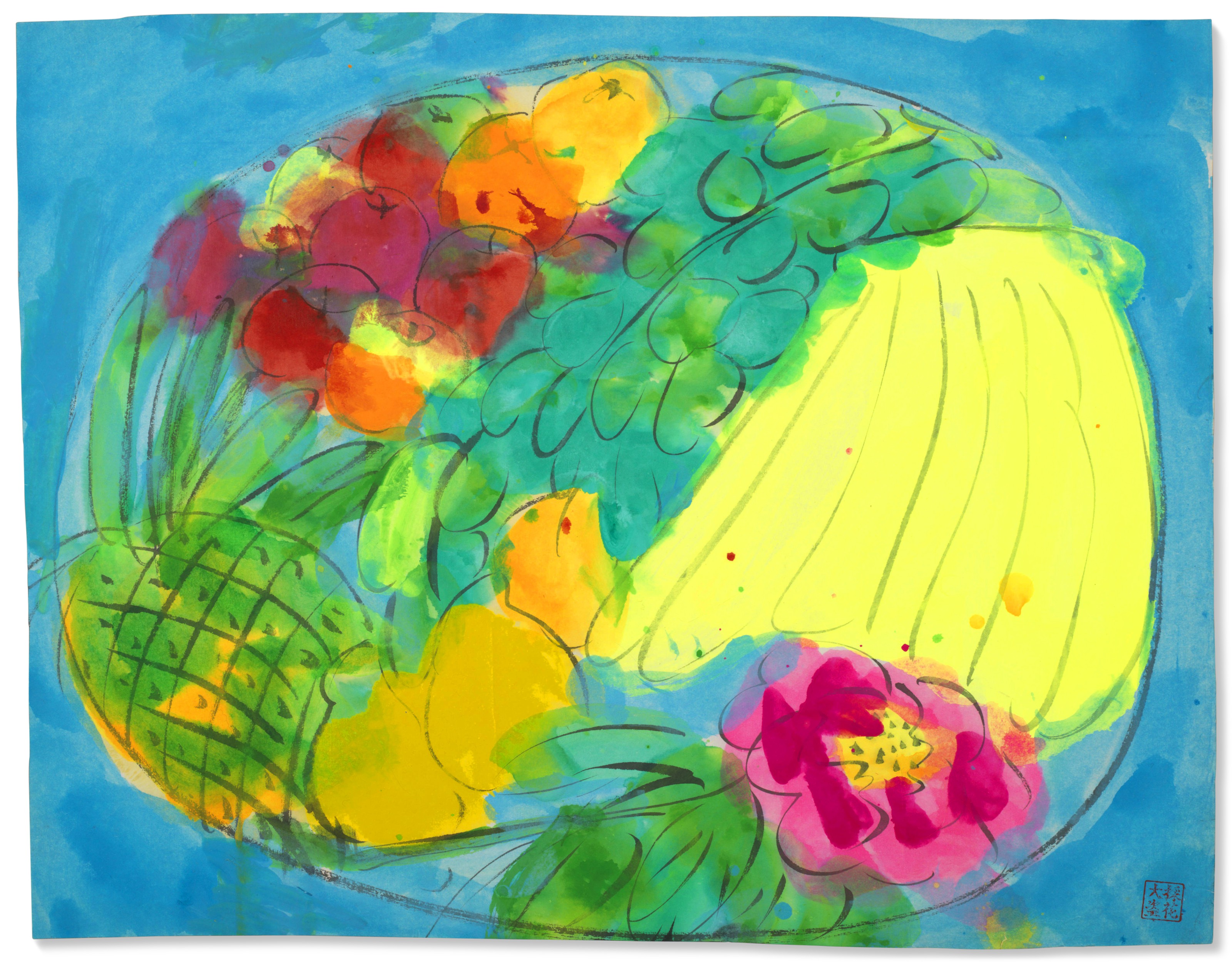 WALASSE TING (DING XIONGQUAN, 1928-2010), Untitled (Fruits and Flower ...