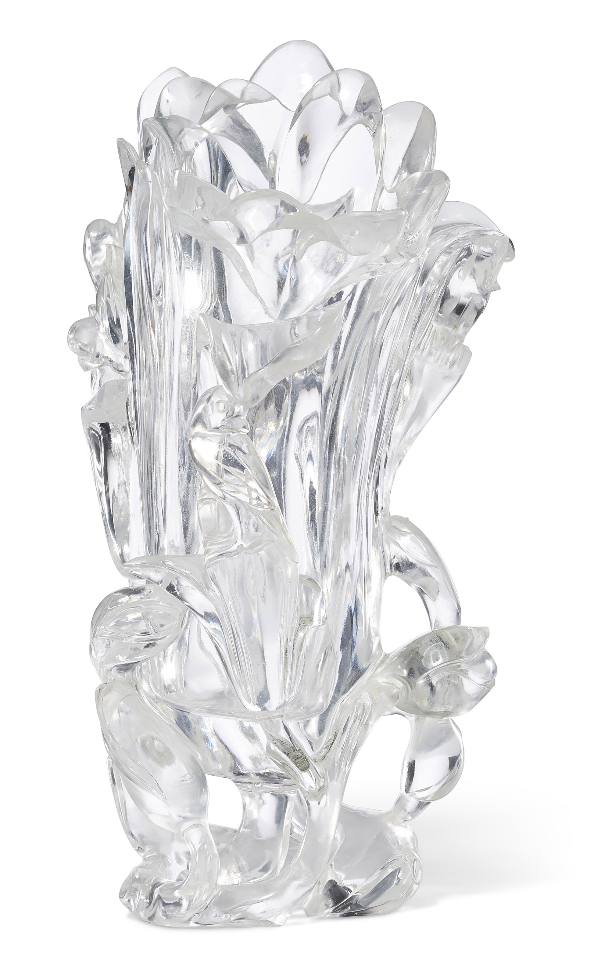 A ROCK CRYSTAL FLOWER-FORM VASE, 19TH-20TH CENTURY | Christie’s