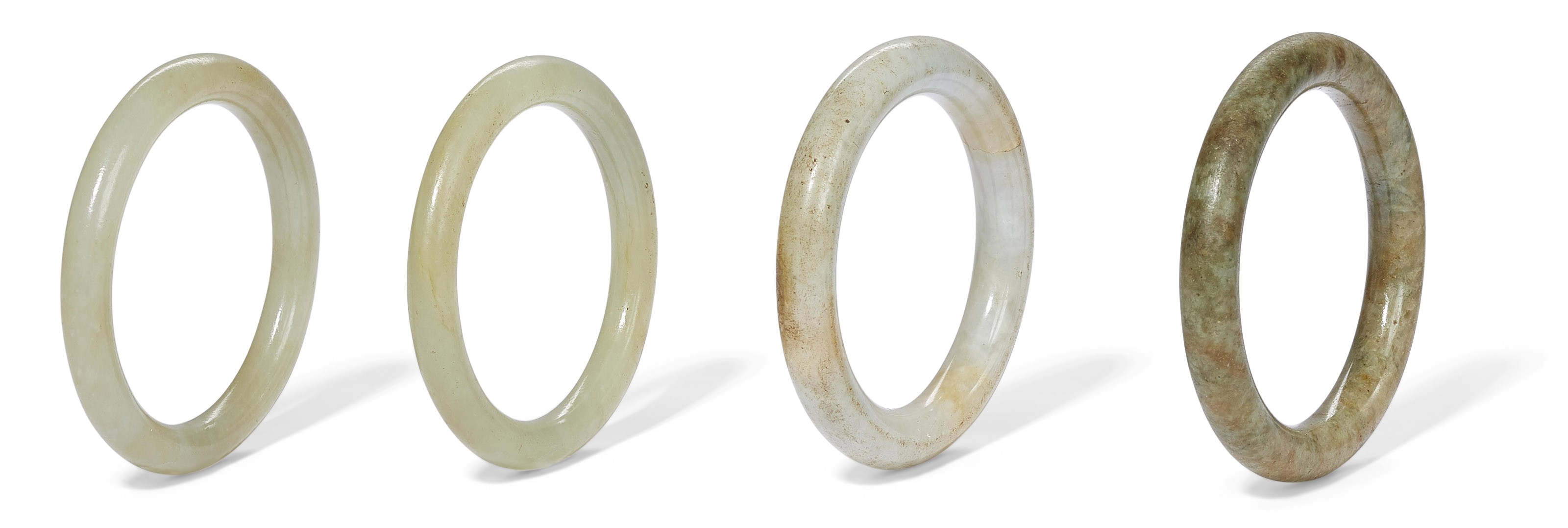 THREE JADE AND ONE JADEITE BANGLES, QING DYNASTY (1644-1911) | Christie’s